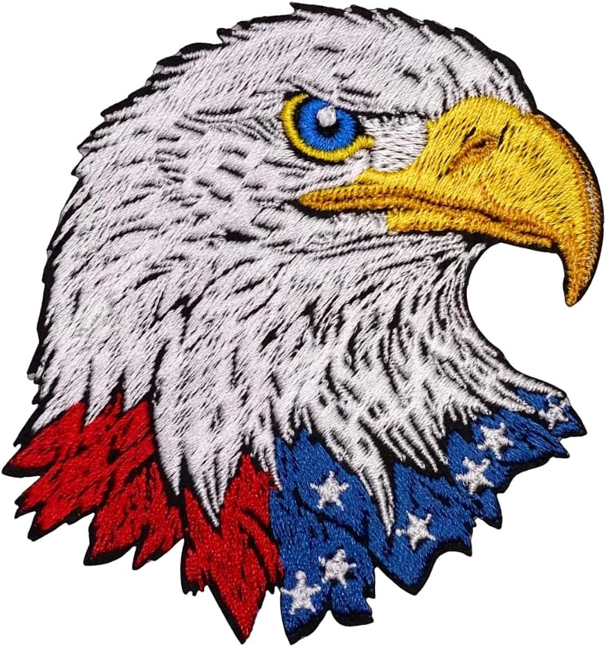 Amazon.com: Eagle Patch Iron On – 3 inches, Patriotic Iron On Patch ...