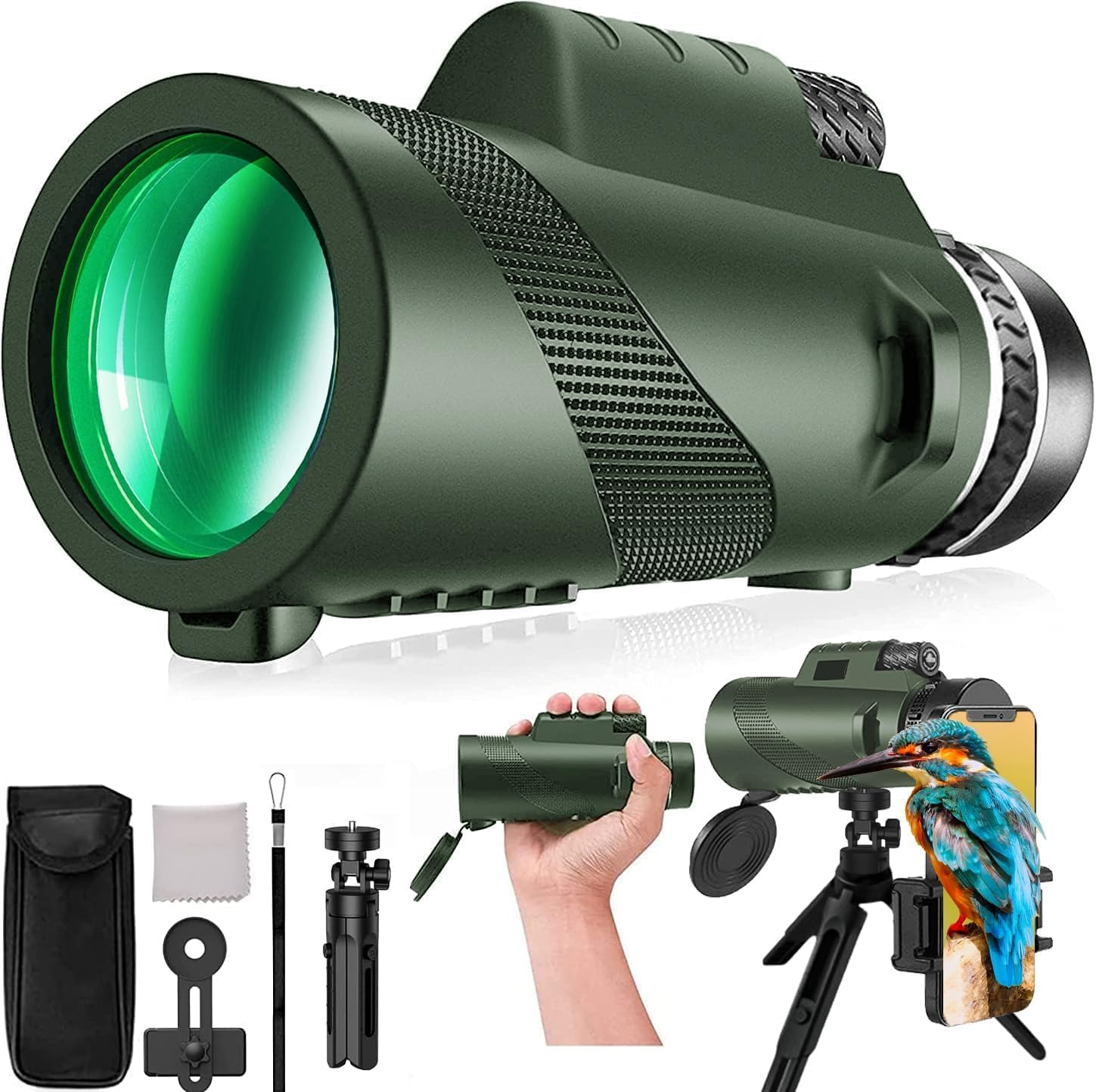 80x100 HD Monocular High Powered Large Vision Monoculars for Adults ...