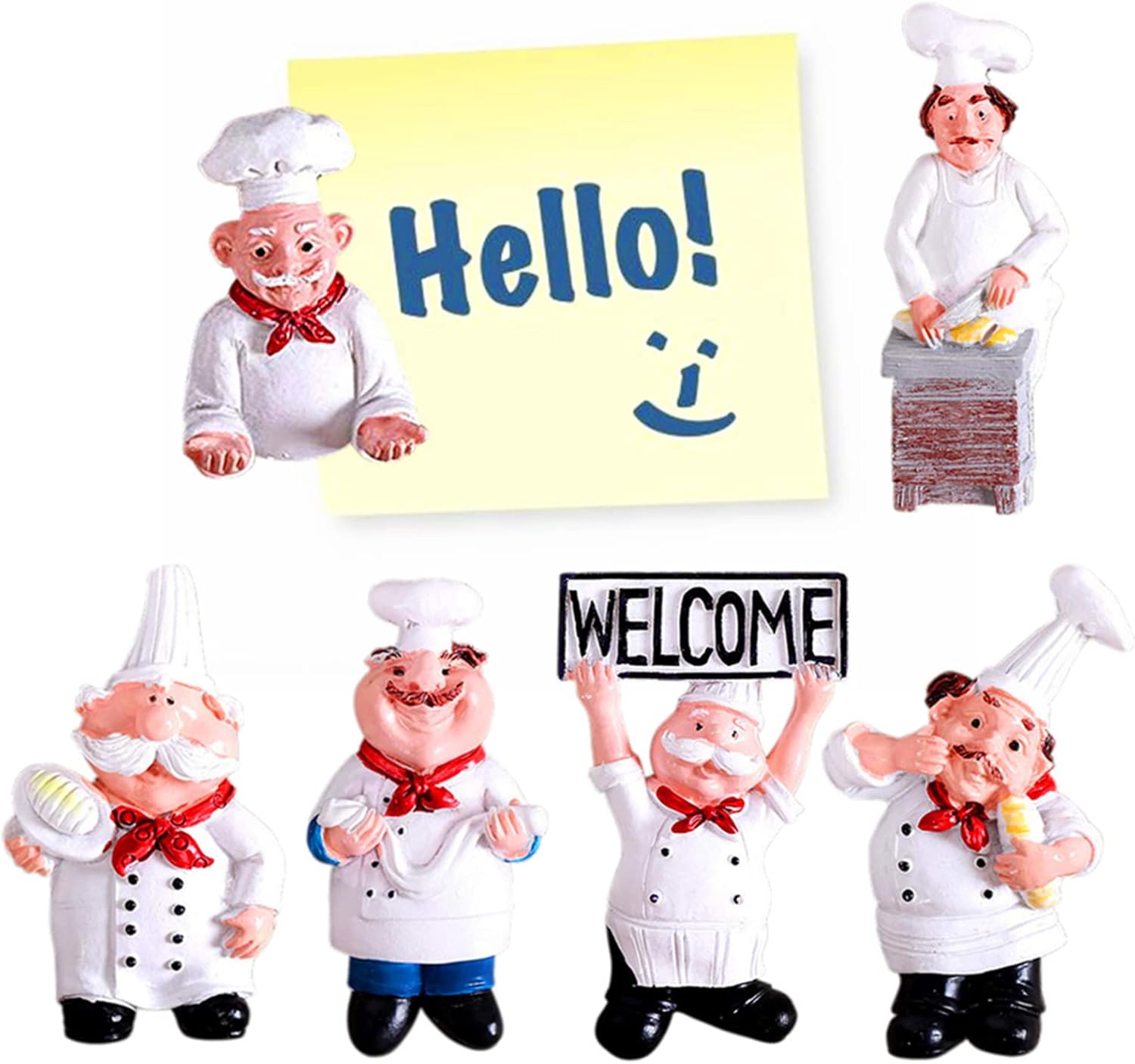Amazon.com: 6 Pack Chef Fridge Magnet Refrigerator Magnets, Italian ...