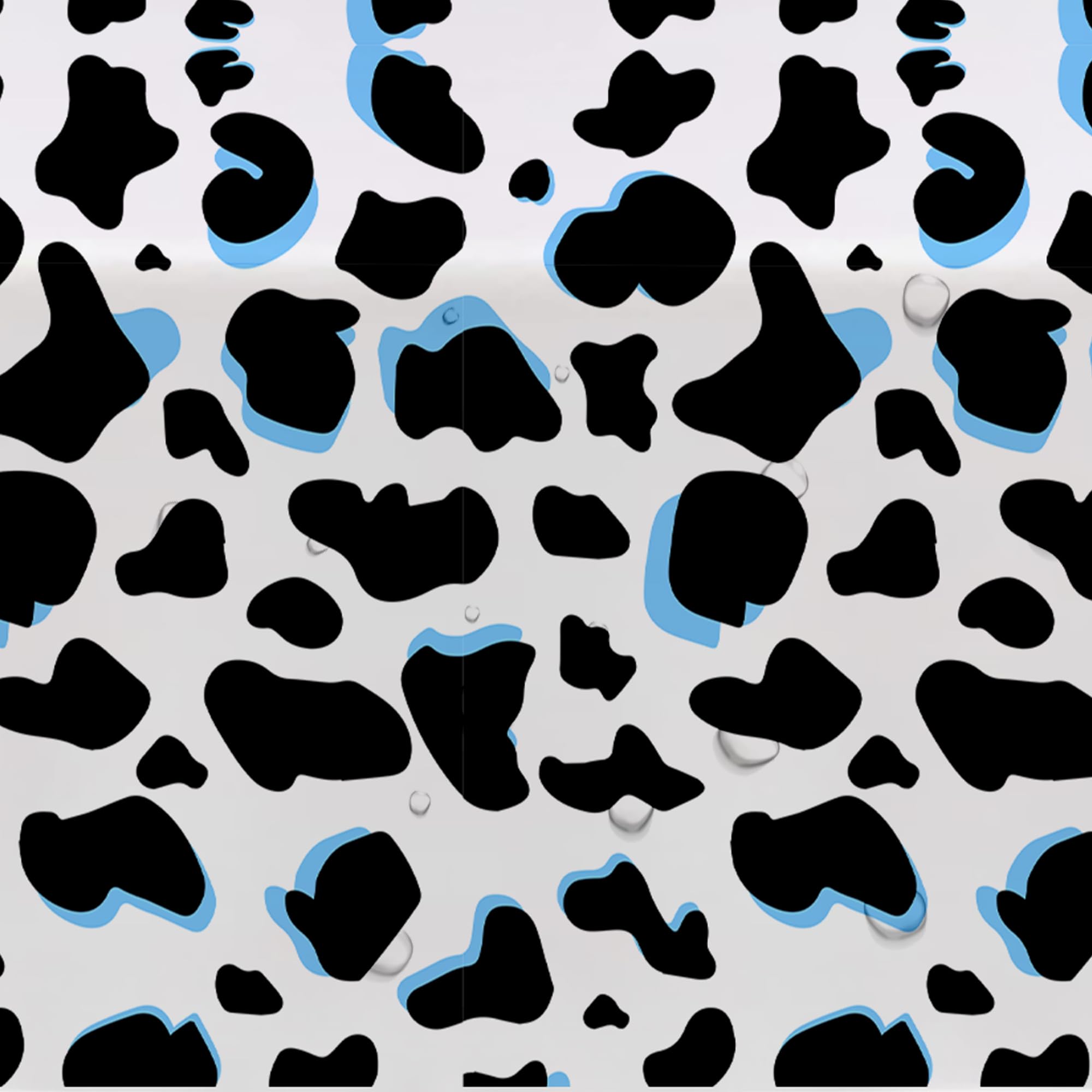 Blue Cow Print Background
