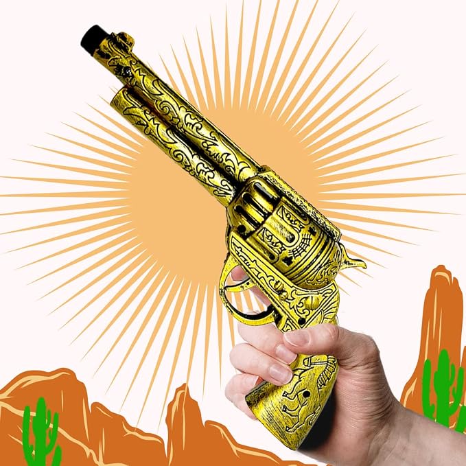 GRUPO CARNAVALLIA Pistola Vaquero Charro Arma Revolver con Sonido ...