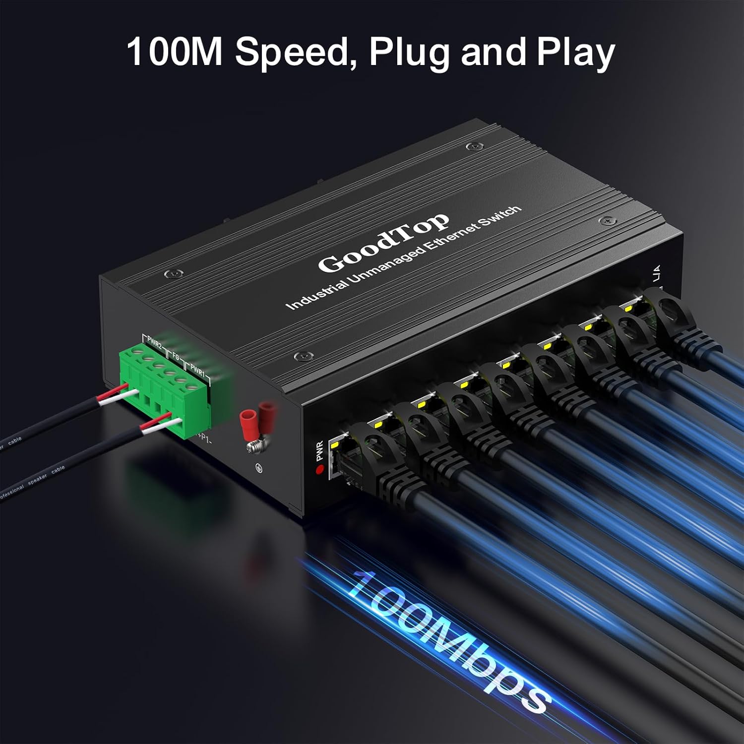 8 Port 100M Unmanaged Industrial Switch with DIN Australia | Ubuy