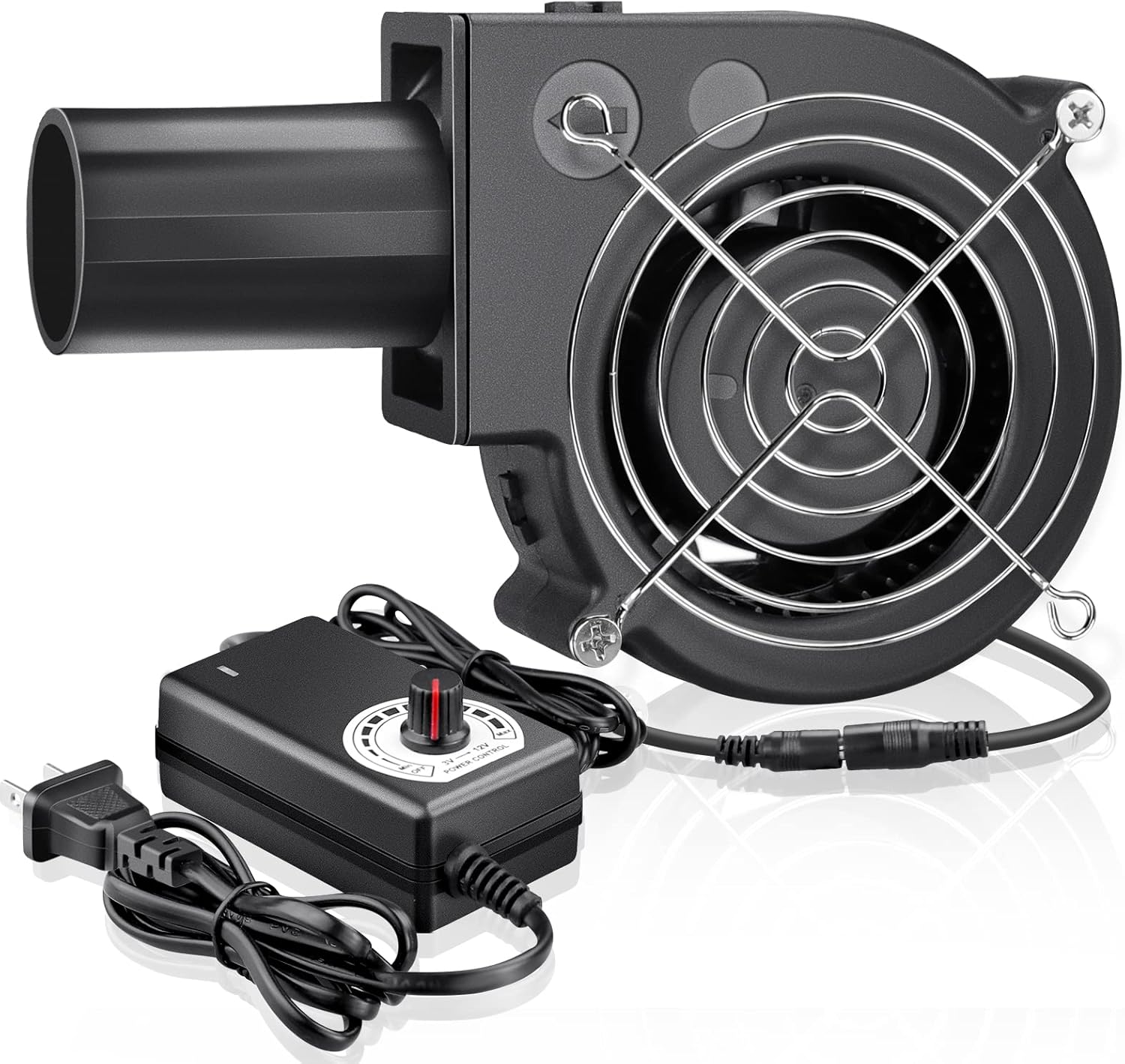 Amazon.com: WDERAIR 97mm x 33mm BBQ Blower Fan 12V with 120V – 240V AC ...
