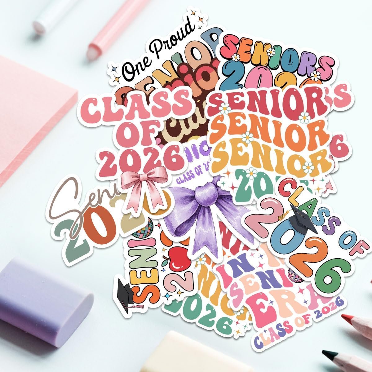 Amazon.com: 10 Pcs Senior 2026 Sticker Set – Motivational Graduation ...