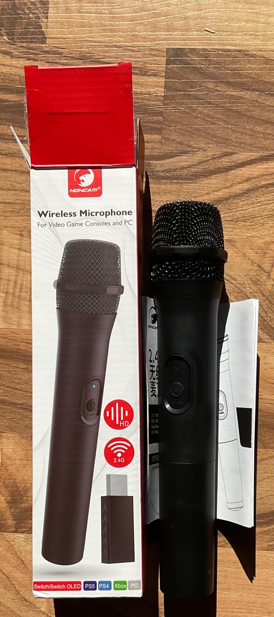 Mcbazel Wireless Gaming Microphone Low Latency Microphone Handheld Game ...