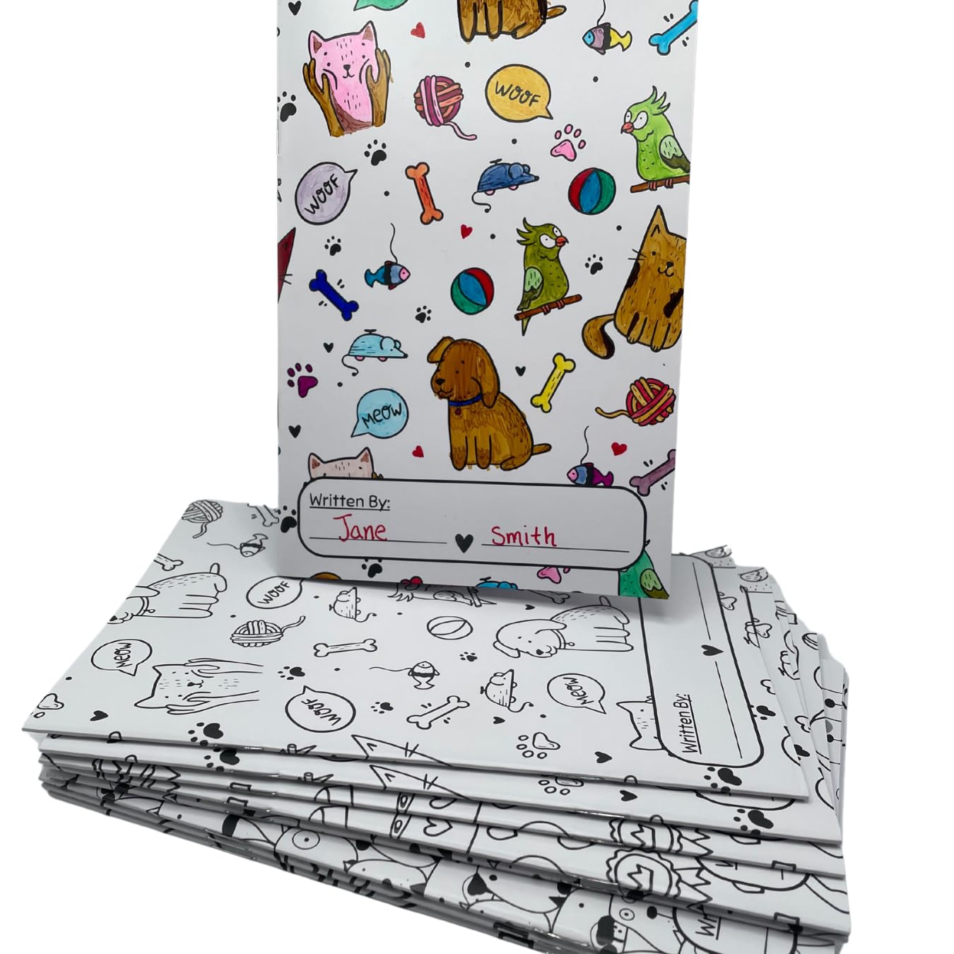 Amazon.com: Blank Books For Kids To Write Stories - 8-Pack Pet-Themed ...