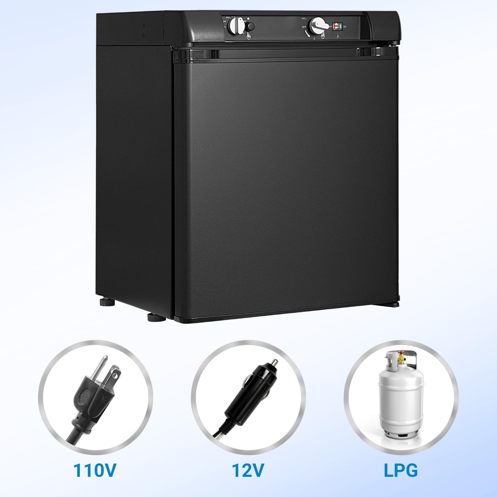 Rv Propane Refrigerator SMETA 1.4 Cu Ft Mini Fridge, 3-Way RV Propane ...