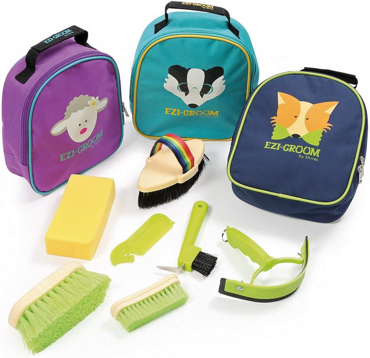Shires Ezi-Groom Character Grooming Kit: Badger : Amazon.co.uk: Pet ...