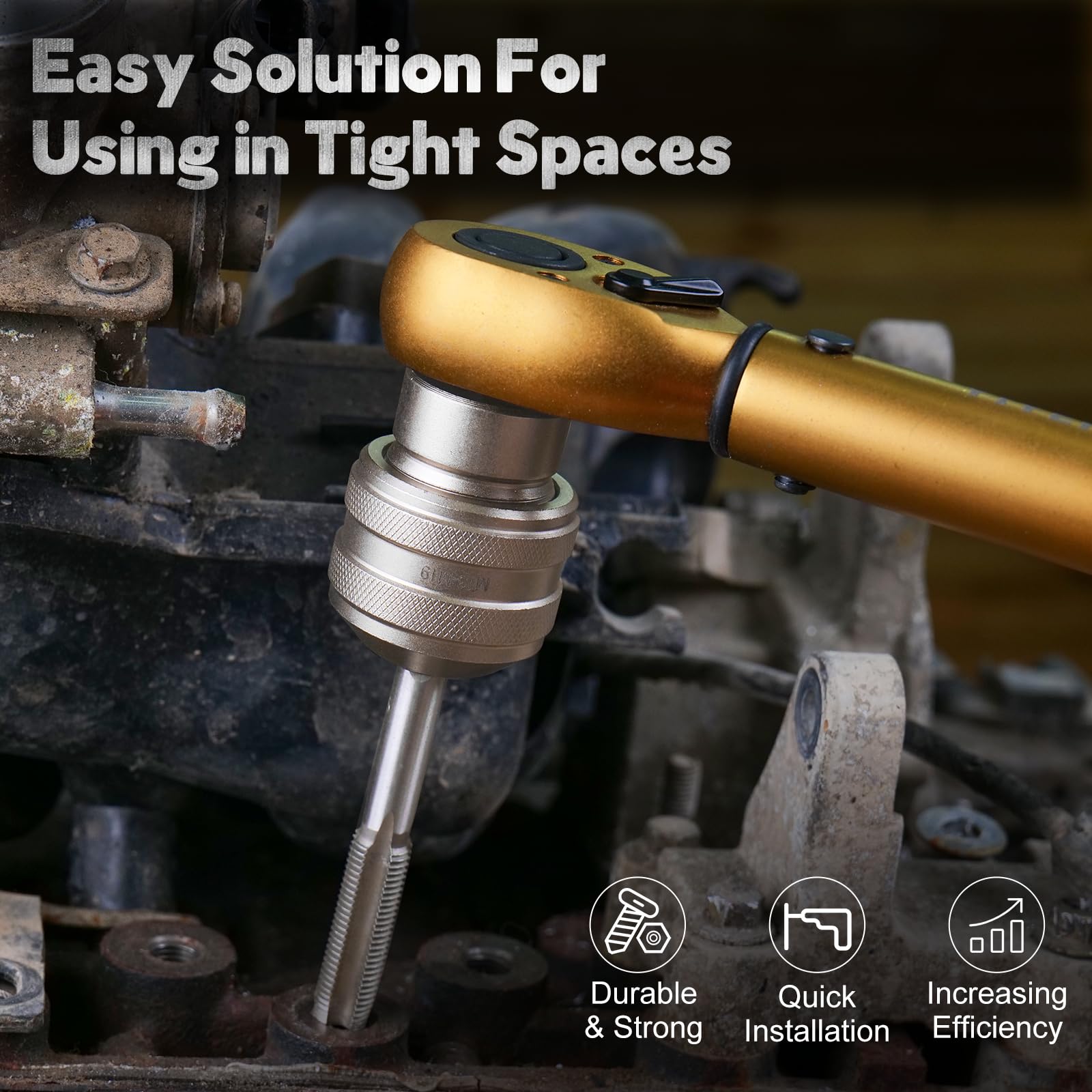 Snapklik.com : Topec Tap Socket Set, 2-Piece 1/2"DR X M13M19 Adjustable ...