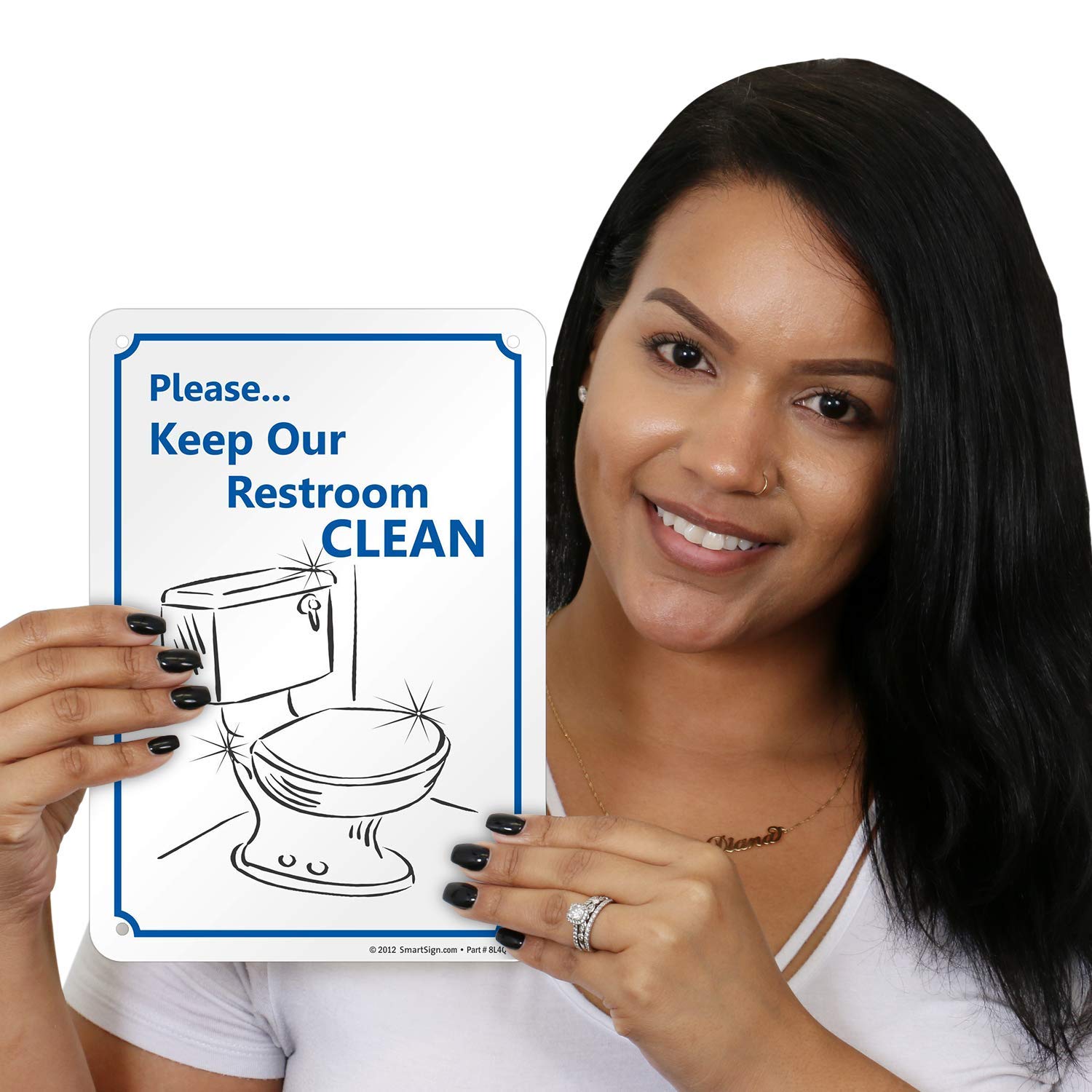 Plastic Office Courtesy Sign SmartSign Plastic Restroom Sign - 'This Is ...