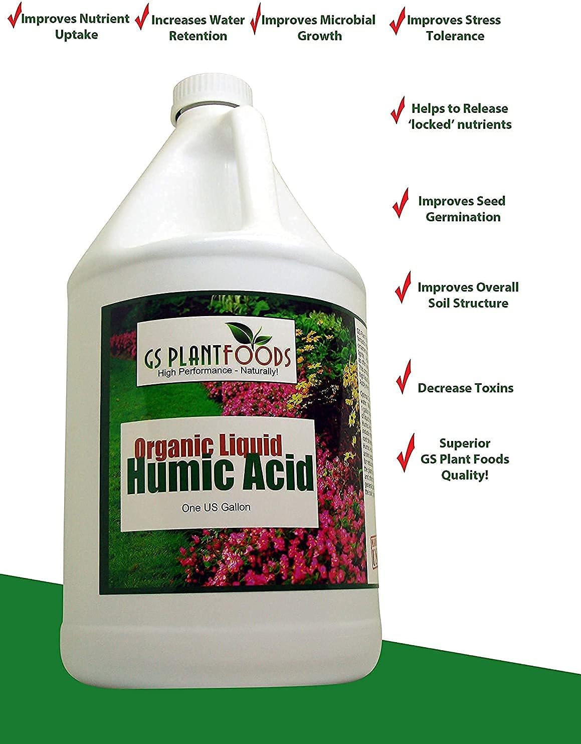 Buy Organic Liquid Humic Acid with Fulvic Increased Nutrient Uptake for Turf, Garden and Soil ...