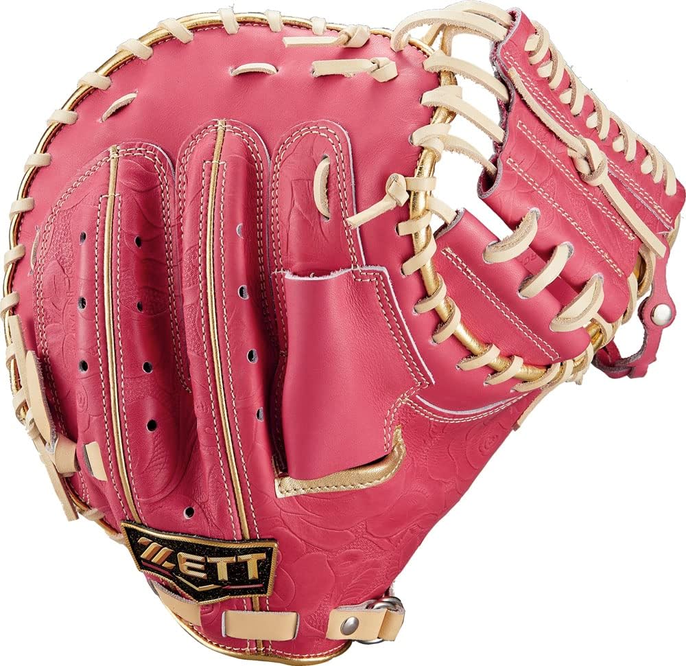 Amazon | ゼット(ZETT) 軟式野球 キャッチャーミット プロステイタス 母の日仕様 小林誠司選手タイプ ピンク×パステルブラウン 右投げ用 | ゼット(ZETT) | グラブ・ミット