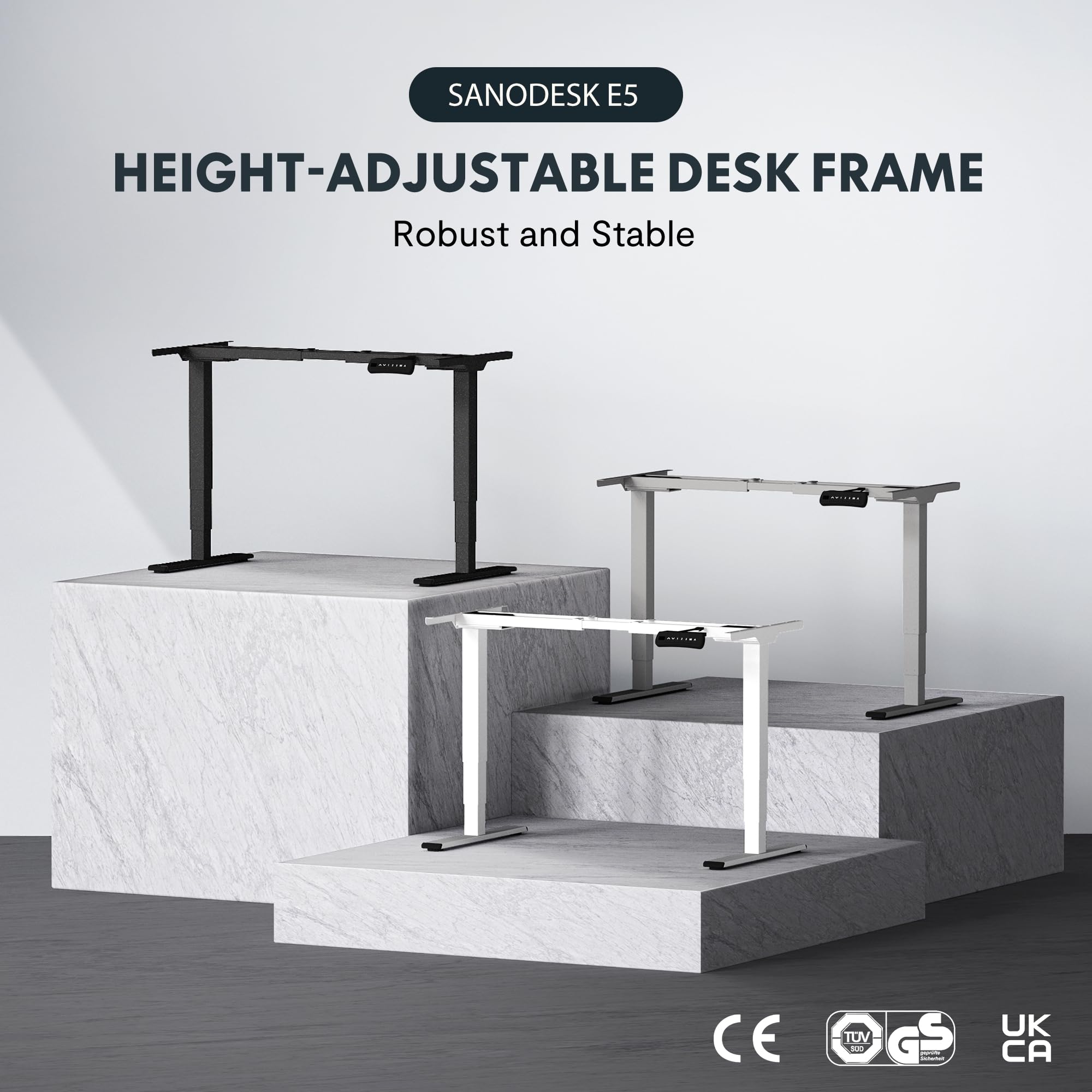 Snapklik.com : SANODESK Dual Motor 3 Stage Electric Adjustable Standing ...