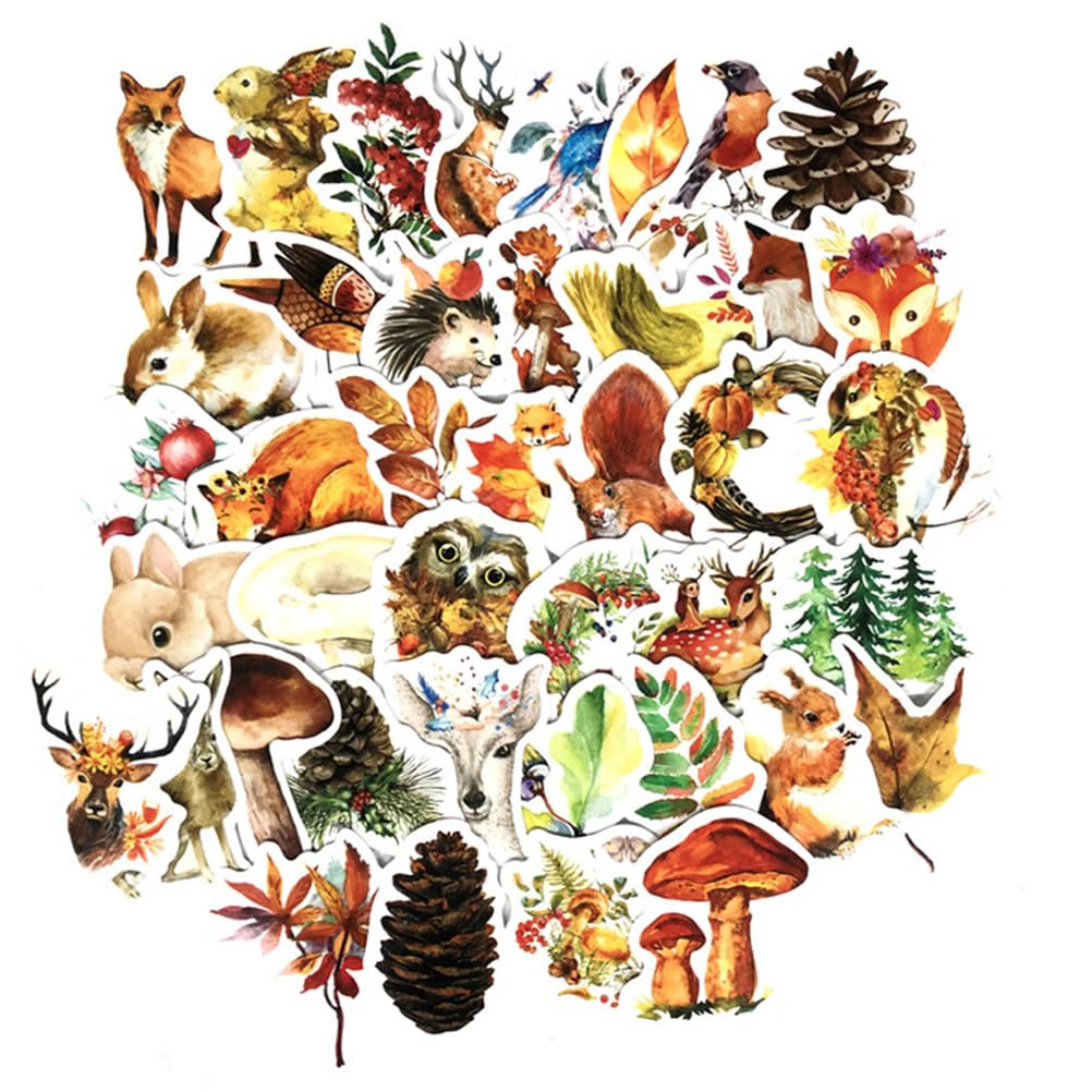 Milisten 47pcs Forest Animals Stickers Autumn Woodland Animals Creature ...
