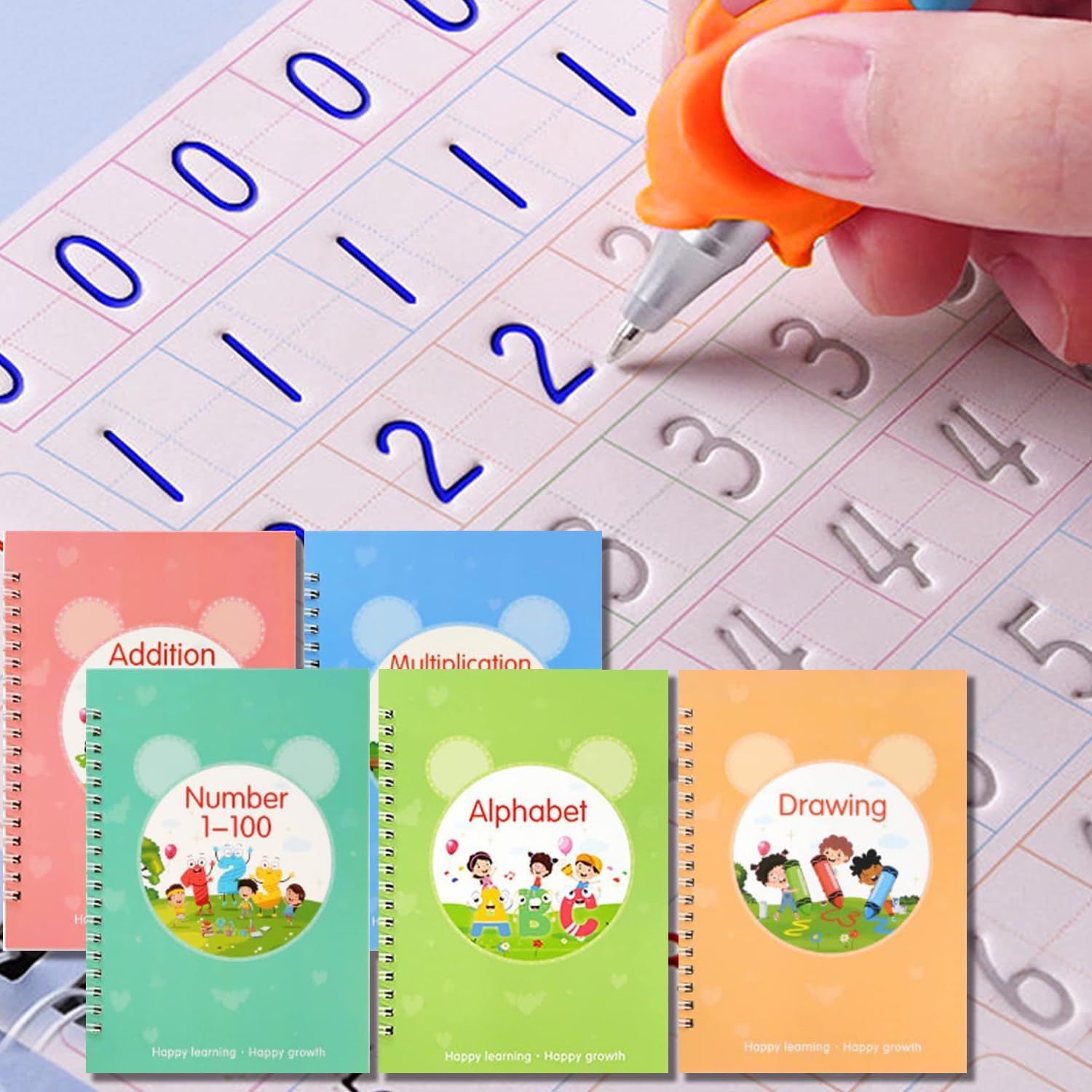 Amazon.com: Reusable Grooved Handwriting Workbooks,magic Copybook,magic ...