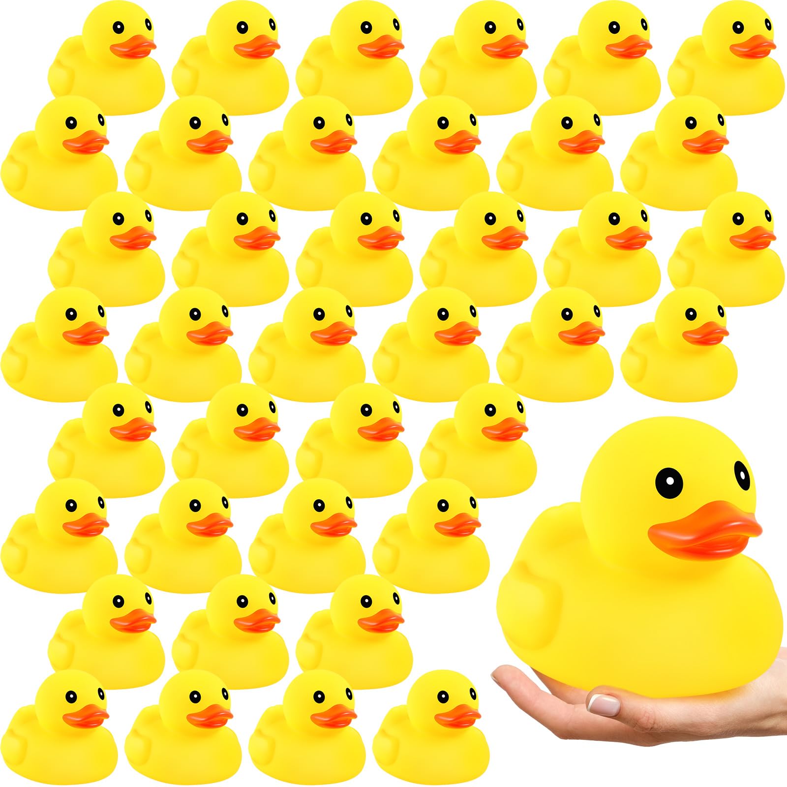 Snapklik.com : 40 Pcs 5 Inches Large Yellow Rubber Ducks Bulk Large ...