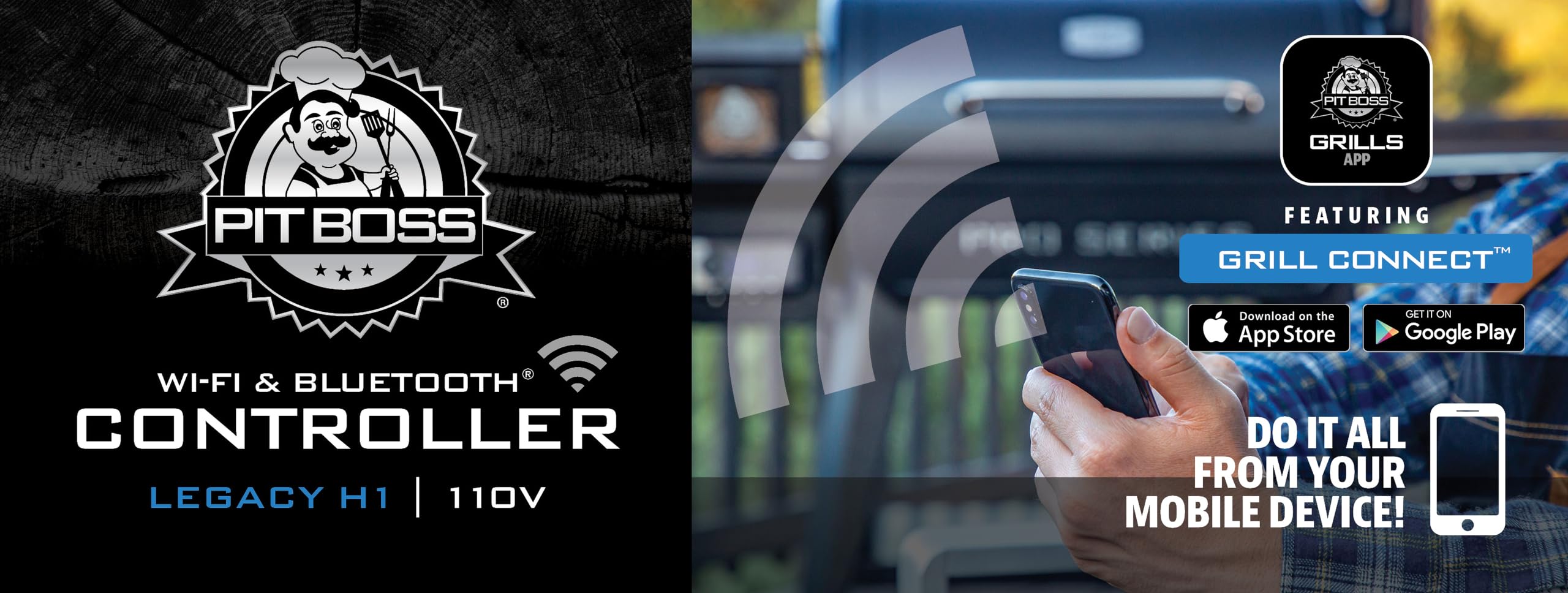 Pit Boss 80014 Legacy H1 Wi-Fi and Bluetooth Control Board, Black