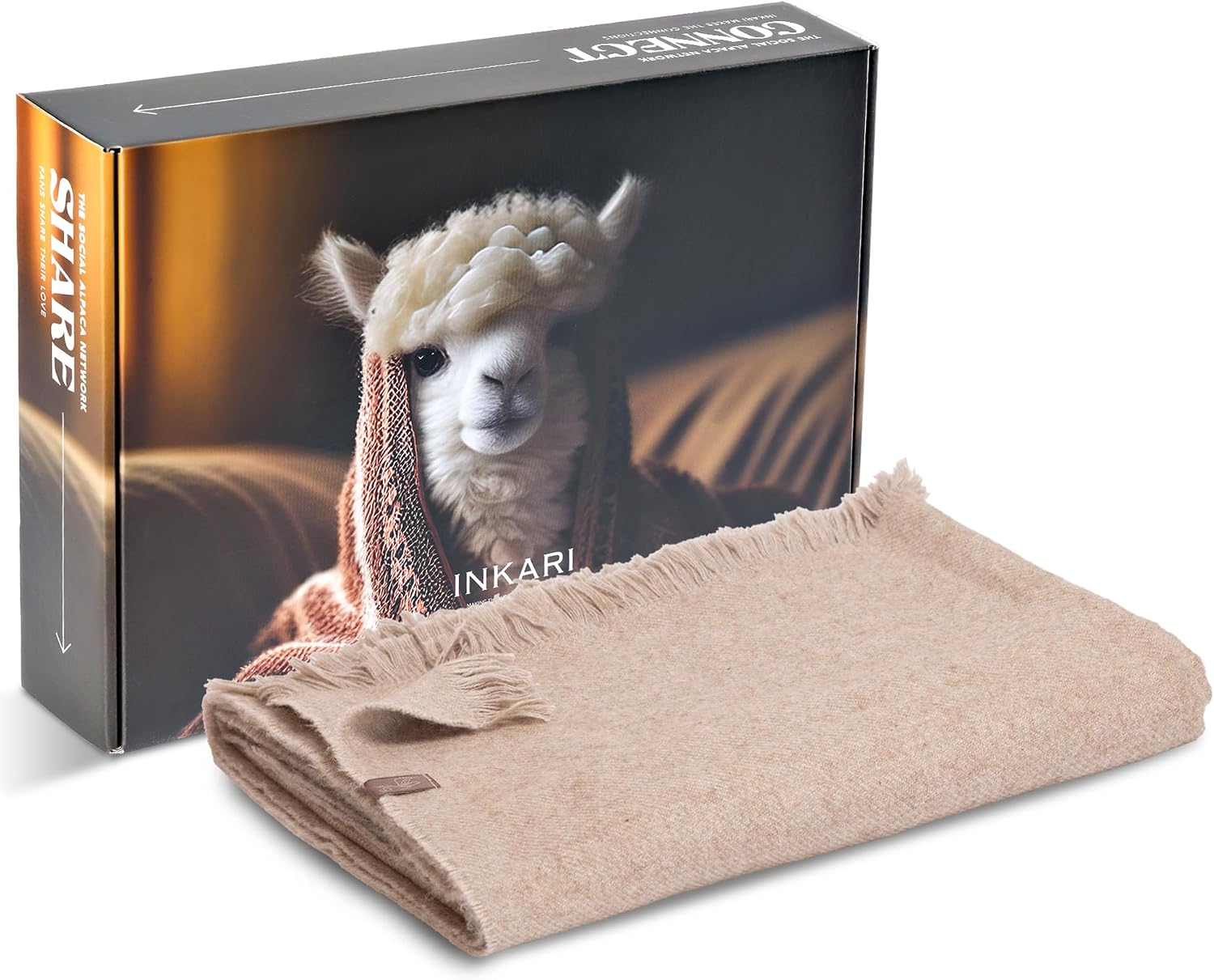 Amazon.com: Inkari Alpaca Throw Blanket I 83” x 55” I Super Soft Wool ...