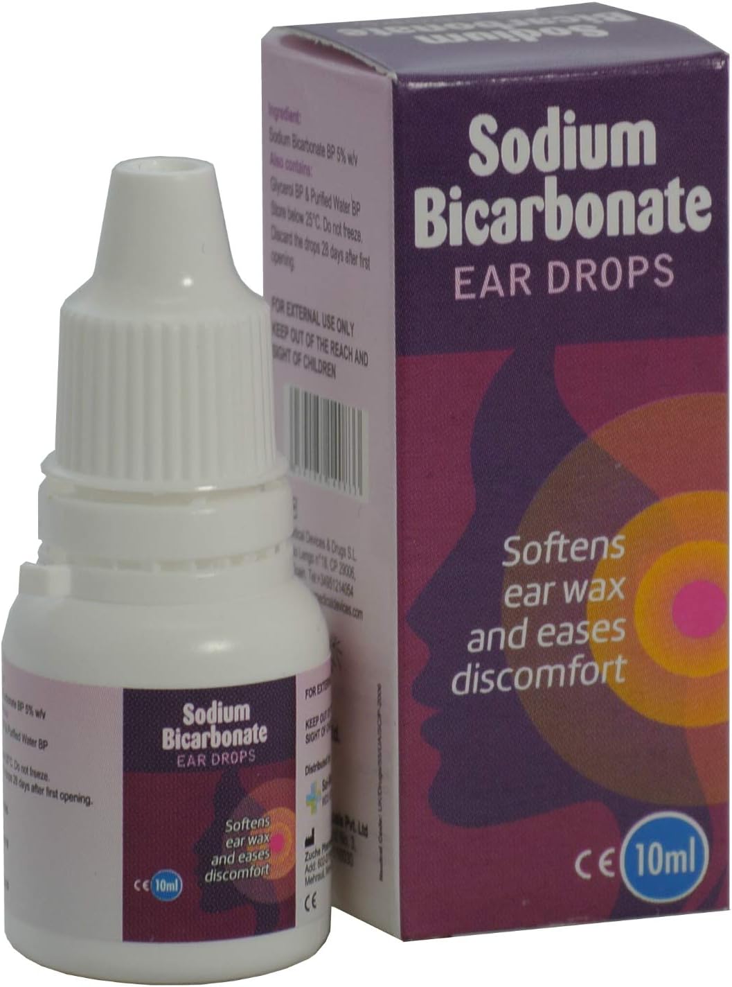 Sodium Bicarbonate Ear Drops Softens Ear Wax And Eases Discomfort (10 ...