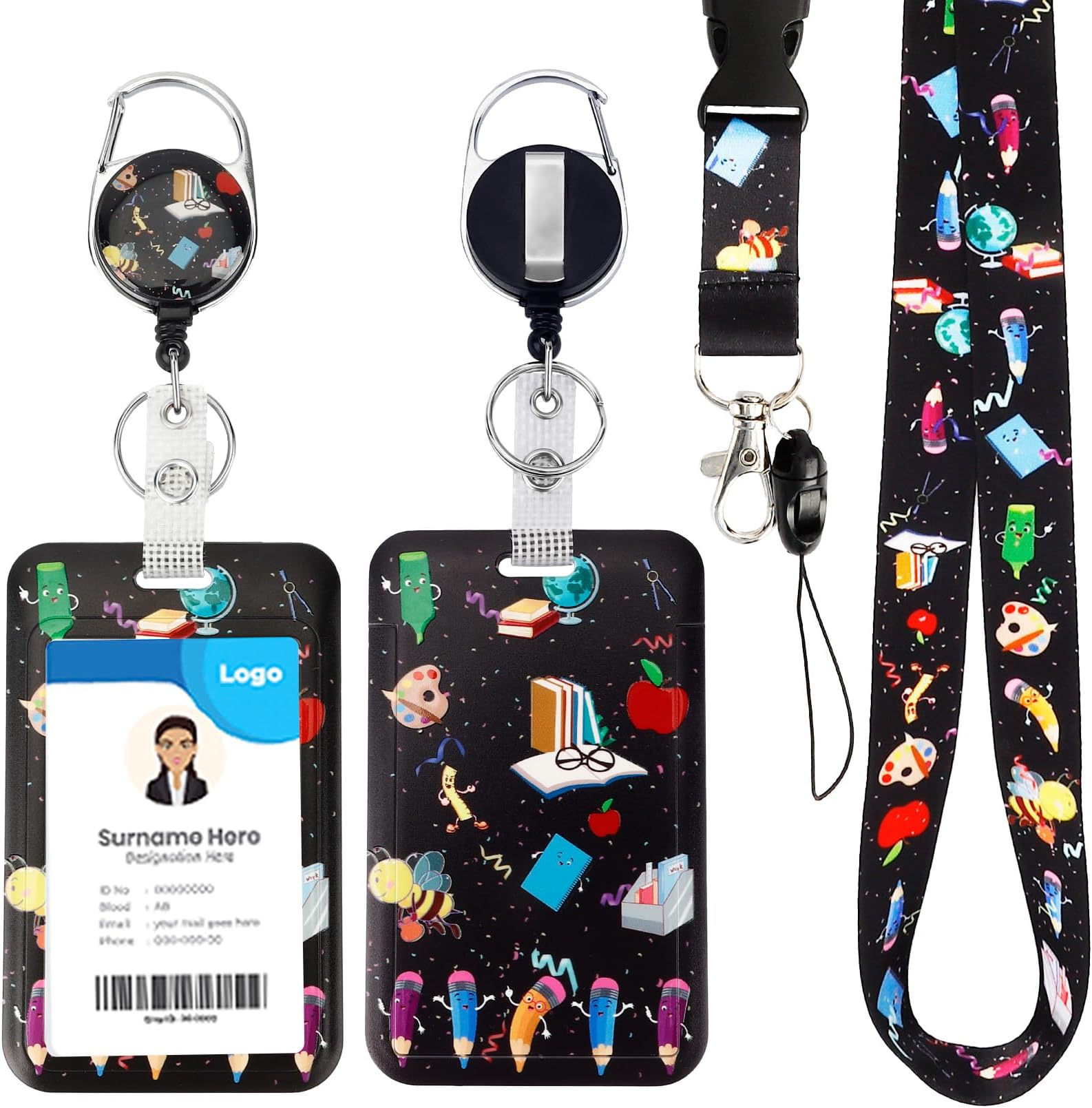 Amazon.com : Cat Lanyard for ID Badges Cute Lanyard with ID Holder for ...