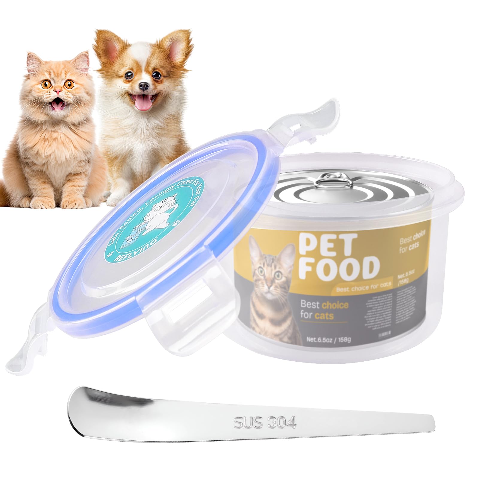 Amazon.com: Canned Cat Food Storage Lids,Reusable Airtight Can Cover ...