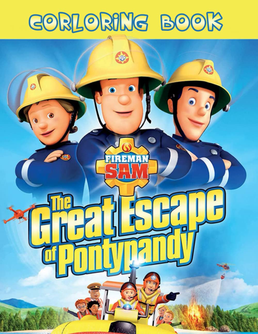 Buy Fireman Sam Coloring Book - The Great Escape of Pontypandy: 50 ...