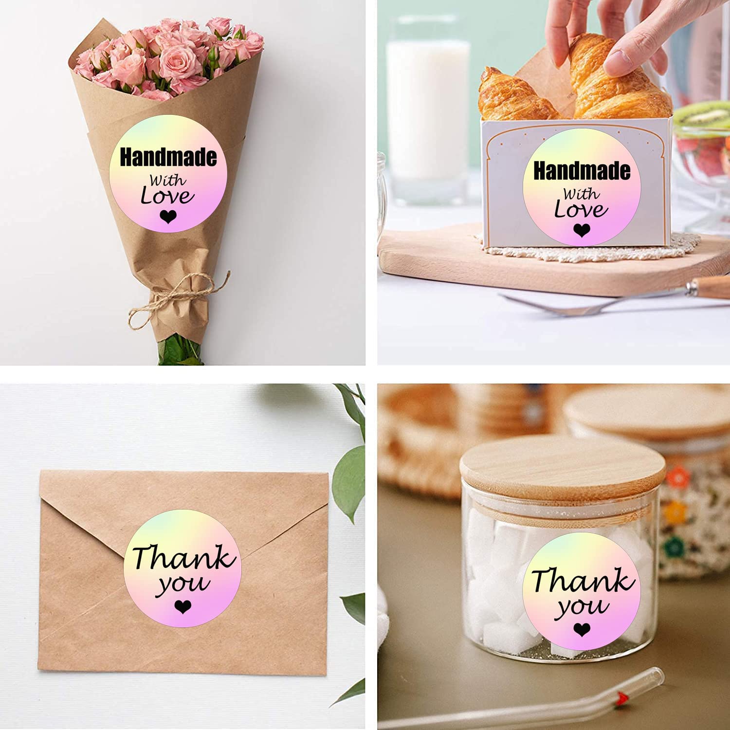 Snapklik.com : 2 Inch Direct Thermal Stickers Gradual Change Round ...