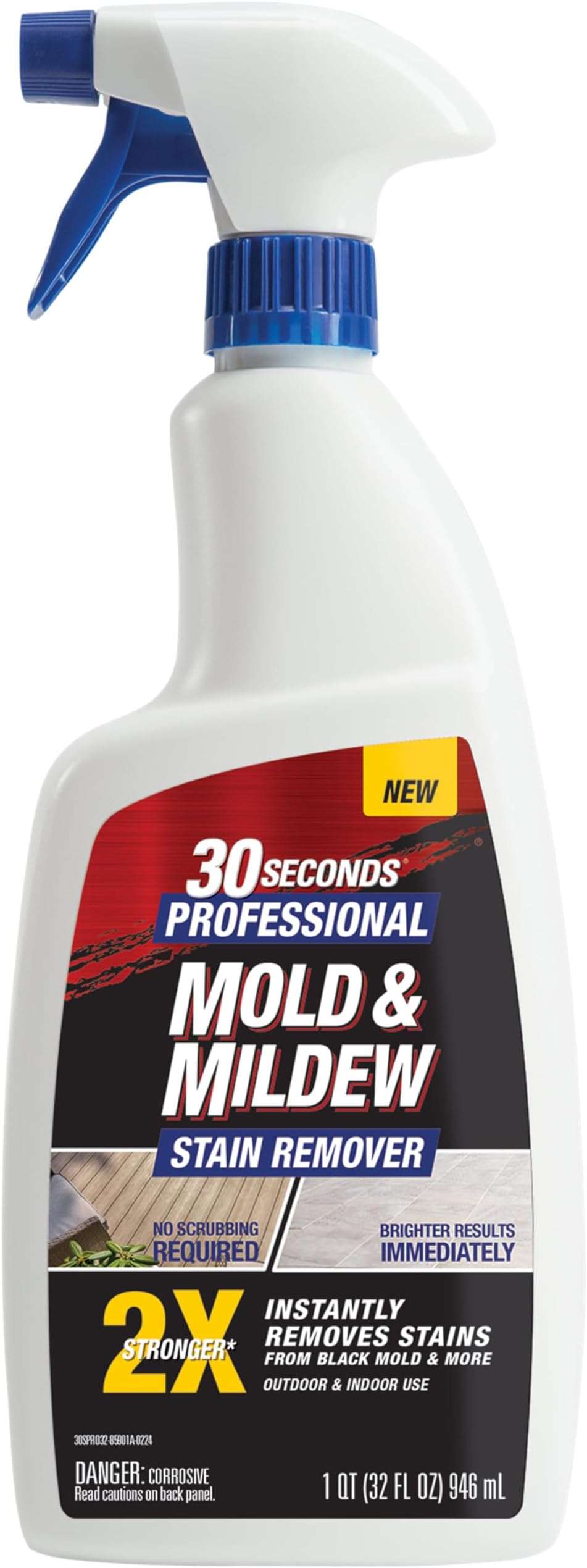 Amazon.com: 30 SECONDS Pro Mold and Mildew Stain Remover | Scrub Free ...