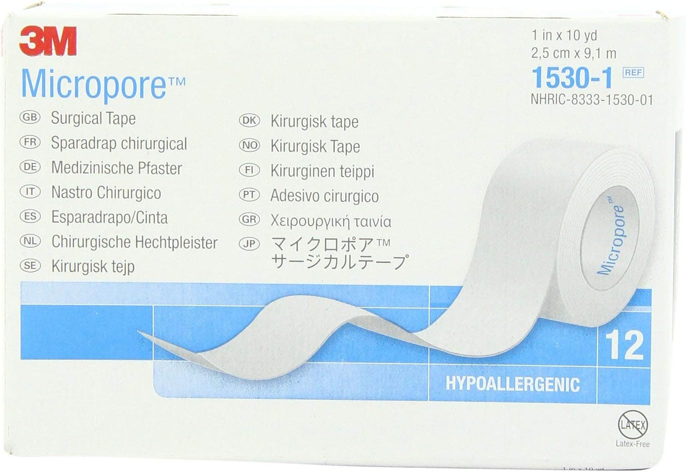 Papel de microporos de fita médica 2,54 cm x 3,8 metros não ...