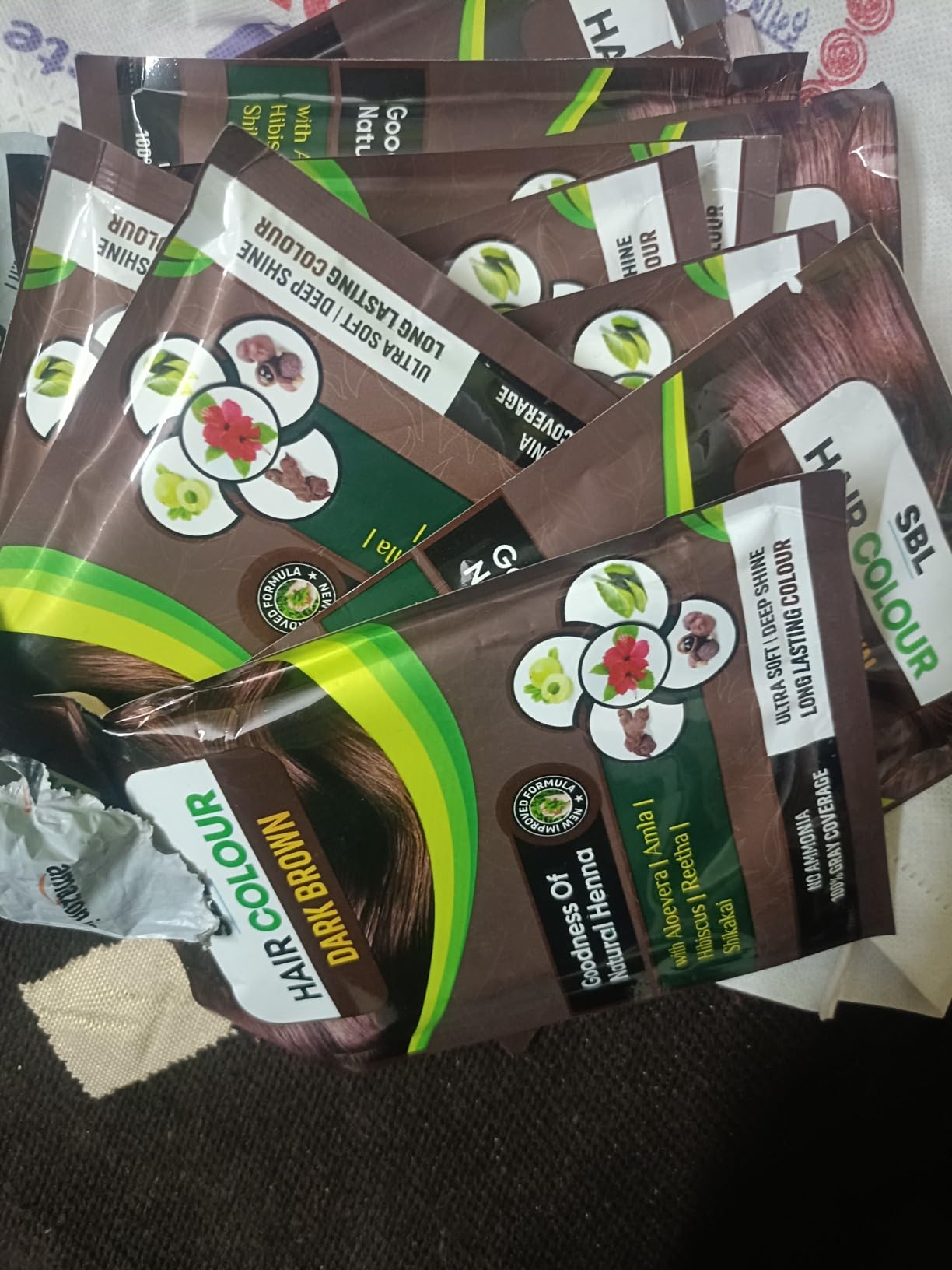 SBL Hair Colour Powder, 330g (Pack of 12) - Black : Amazon.in: Beauty