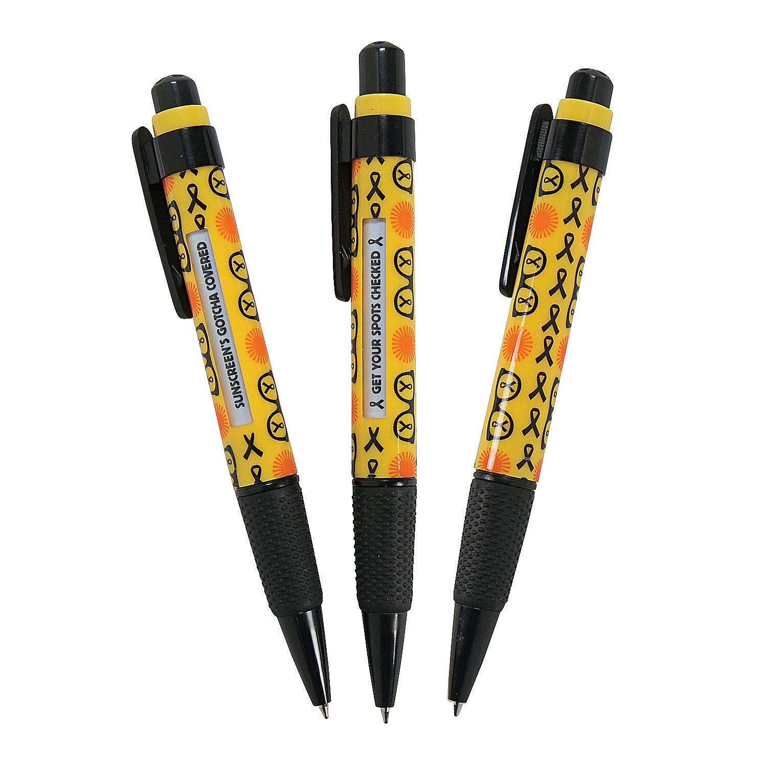 Amazon.com: Melanoma Awareness Message Pens - 5.5" | Plastic - Black ...