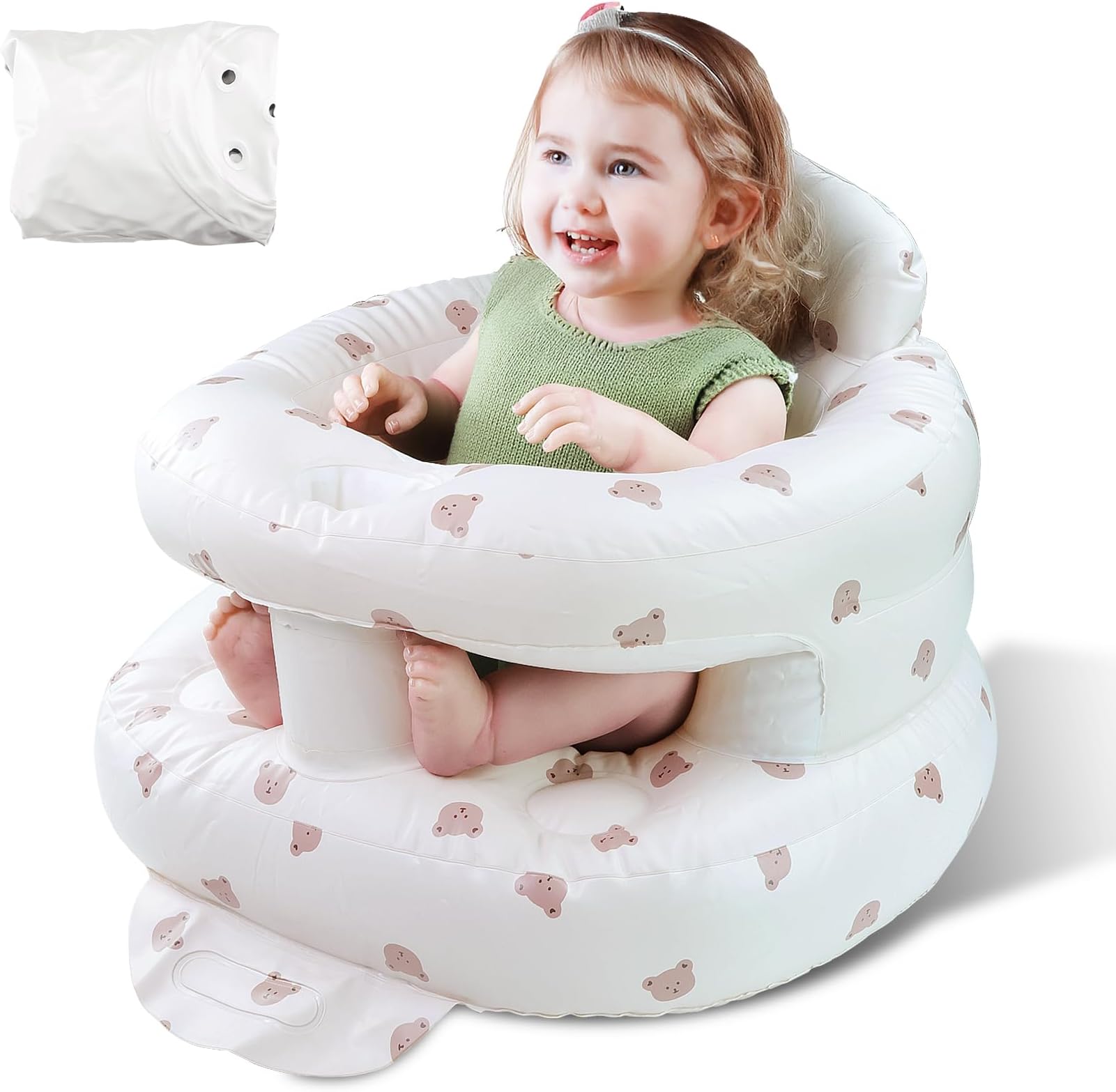 Amazon.com : Puff Pod Premium Inflatable Baby Seat with Built-in Pump ...