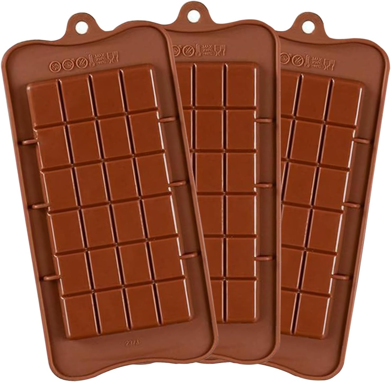 Amazon.com: YJWYDM Break-Apart Chocolate Molds, 3 Pack Food Grade Non ...