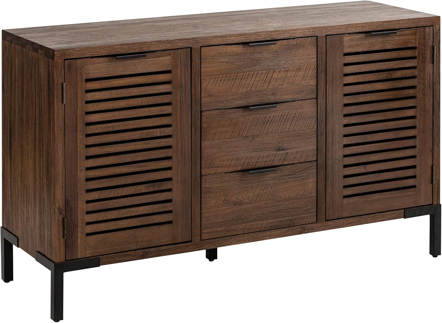 Amazon.com - Bme Millie Sideboard Solid Wood, 3 Drawers & 2 Doors ...