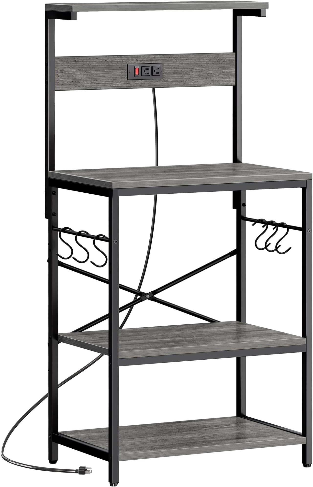 Amazon.com: SUPERJARE Kitchen Bakers Rack with Power Outlet, Coffee Bar ...