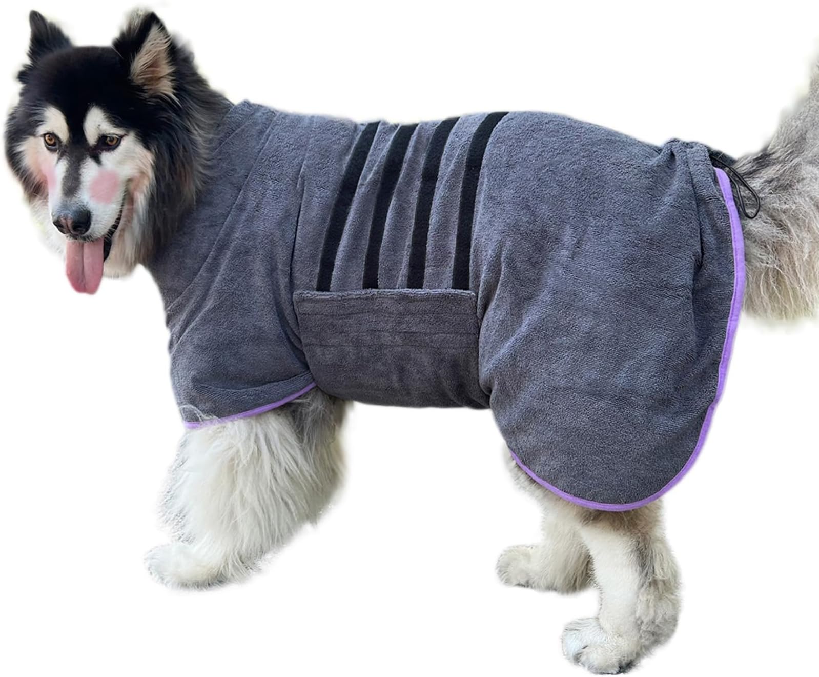 Dog Drying Coat Bathrobe Towel, Microfibre Material Fast Drying Super ...