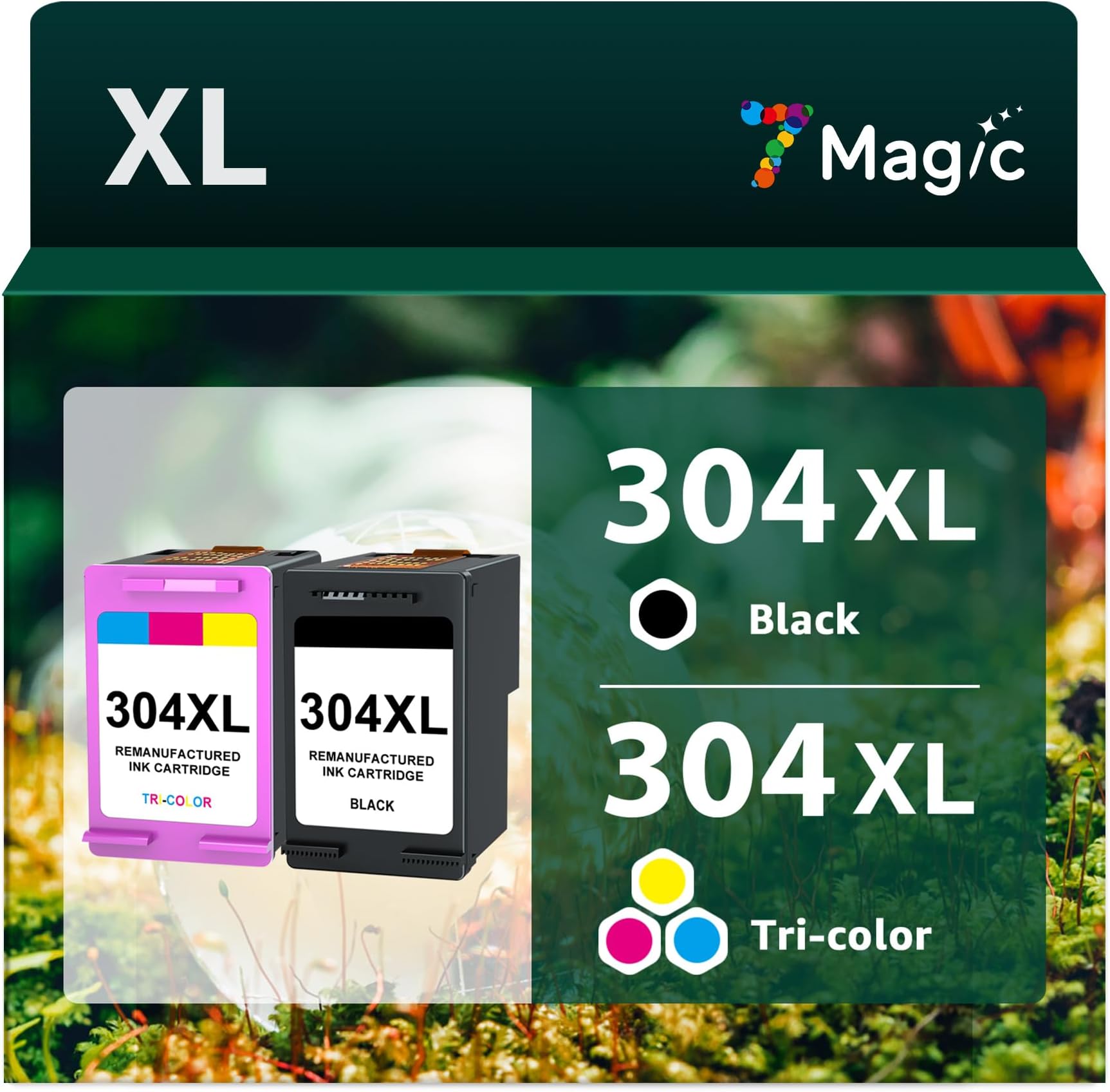 7Magic 304 XL Ink Cartridges Remanufactured for HP 304 304XL Combo Pack ...
