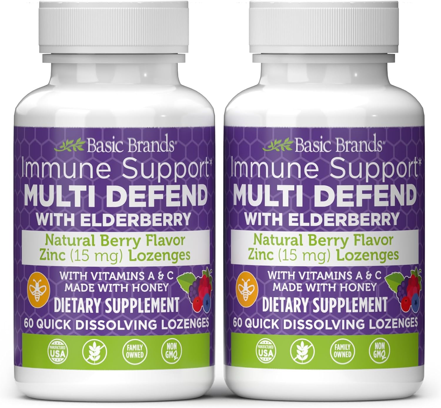 Amazon.com: Basic Brands Multi Defend - Elderberry Vitamin C and Zinc ...