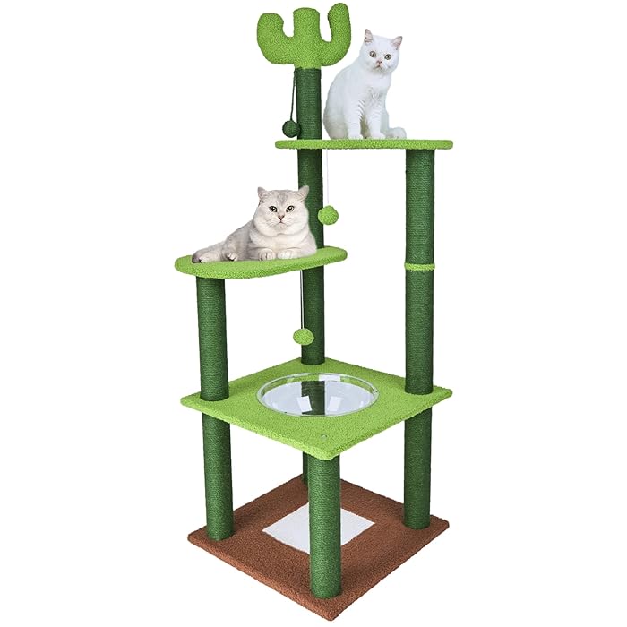 Buy NeoStyle Cactus Cat Tree for Indoor Cats,Cat Tower with Sisal ...