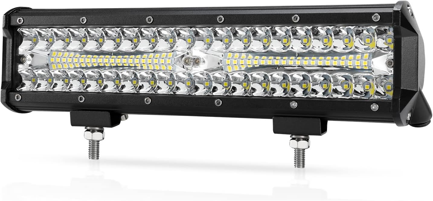 FIERYRED 12 Inch LED Light Bar Spot Flood Combo Beam Triple Row Light ...