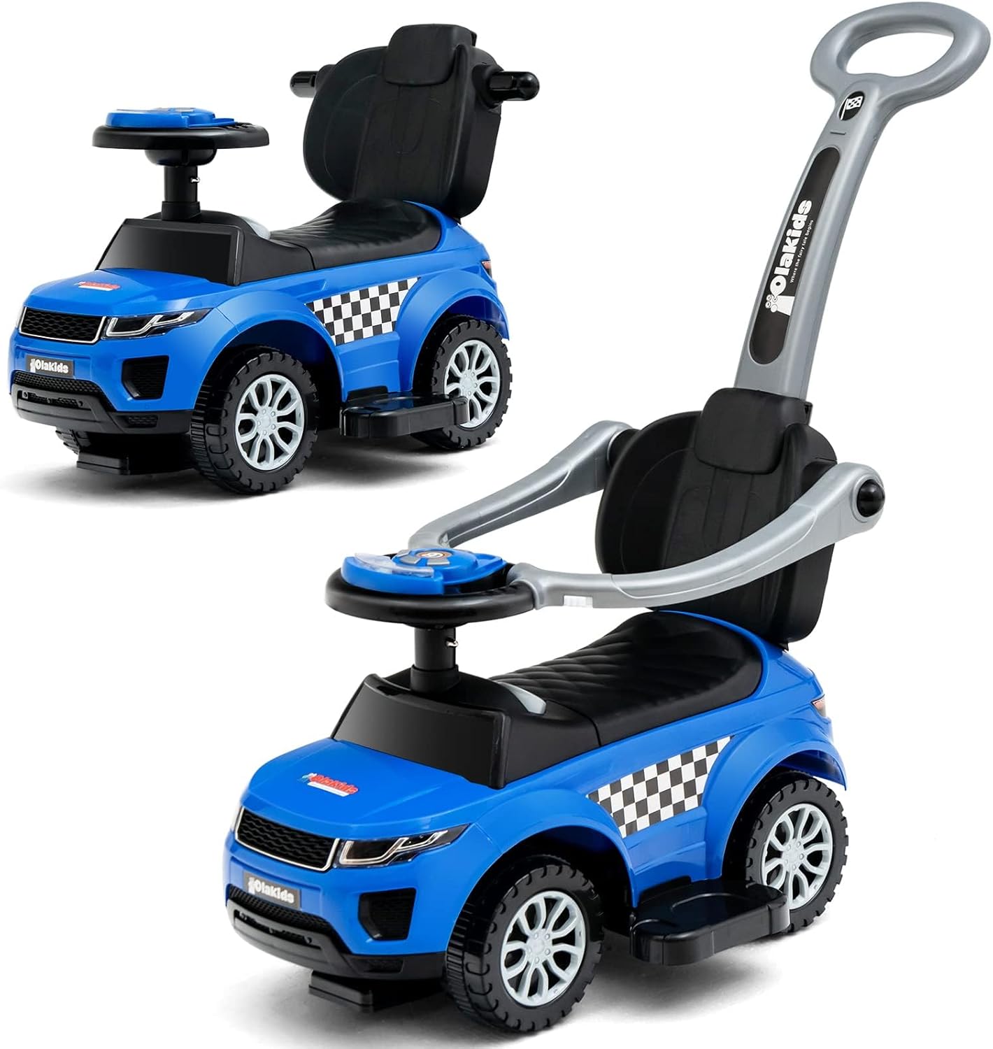 OLAKIDS 4 in 1 Ride on Push Car, Toddlers Stroller Sliding Walking Toy ...