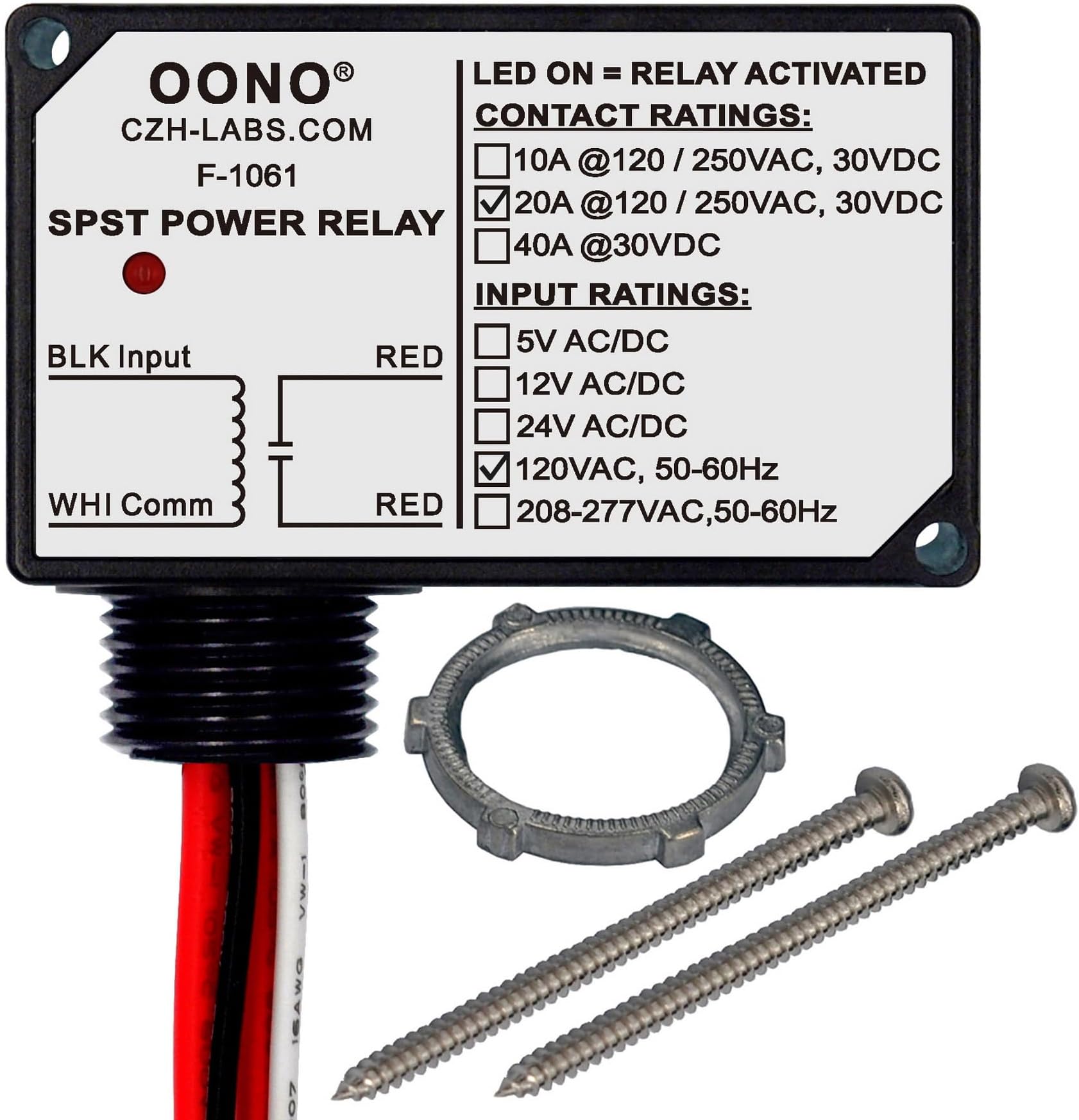 Amazon.com: AC120V On/Off Switching Electric Heating Relay with Built ...