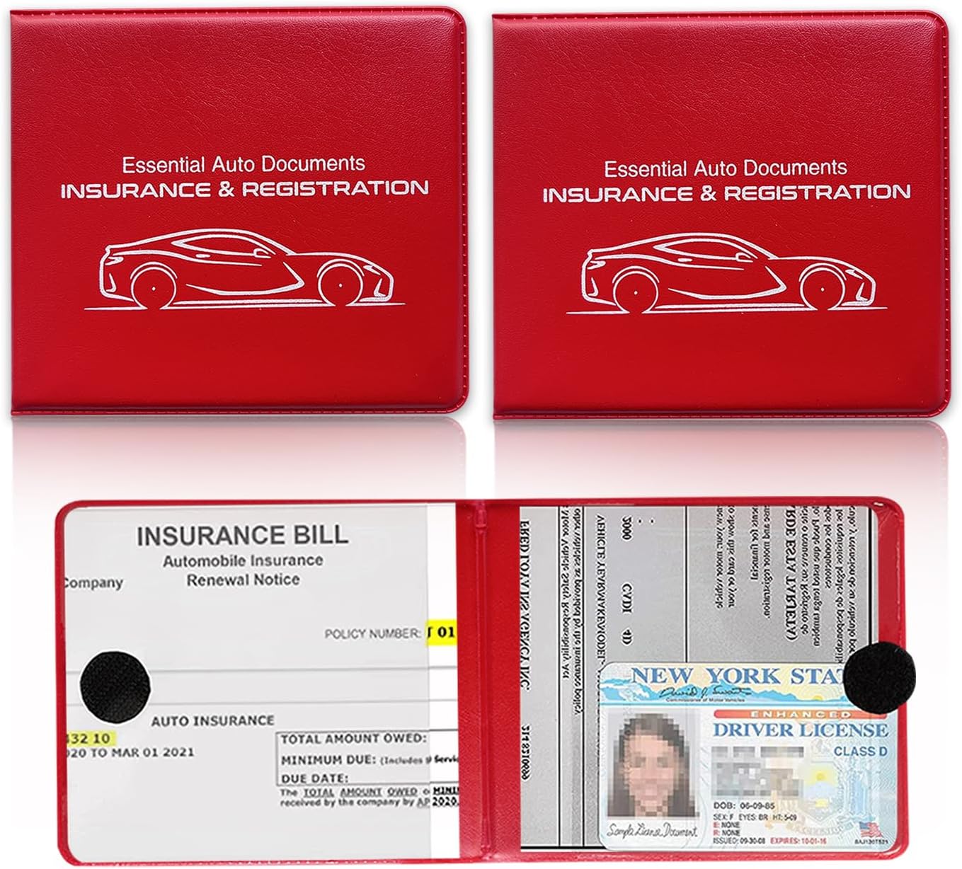 Amazon.com: Ziciner Car Registration Insurance Holder, 2Pack Essential ...