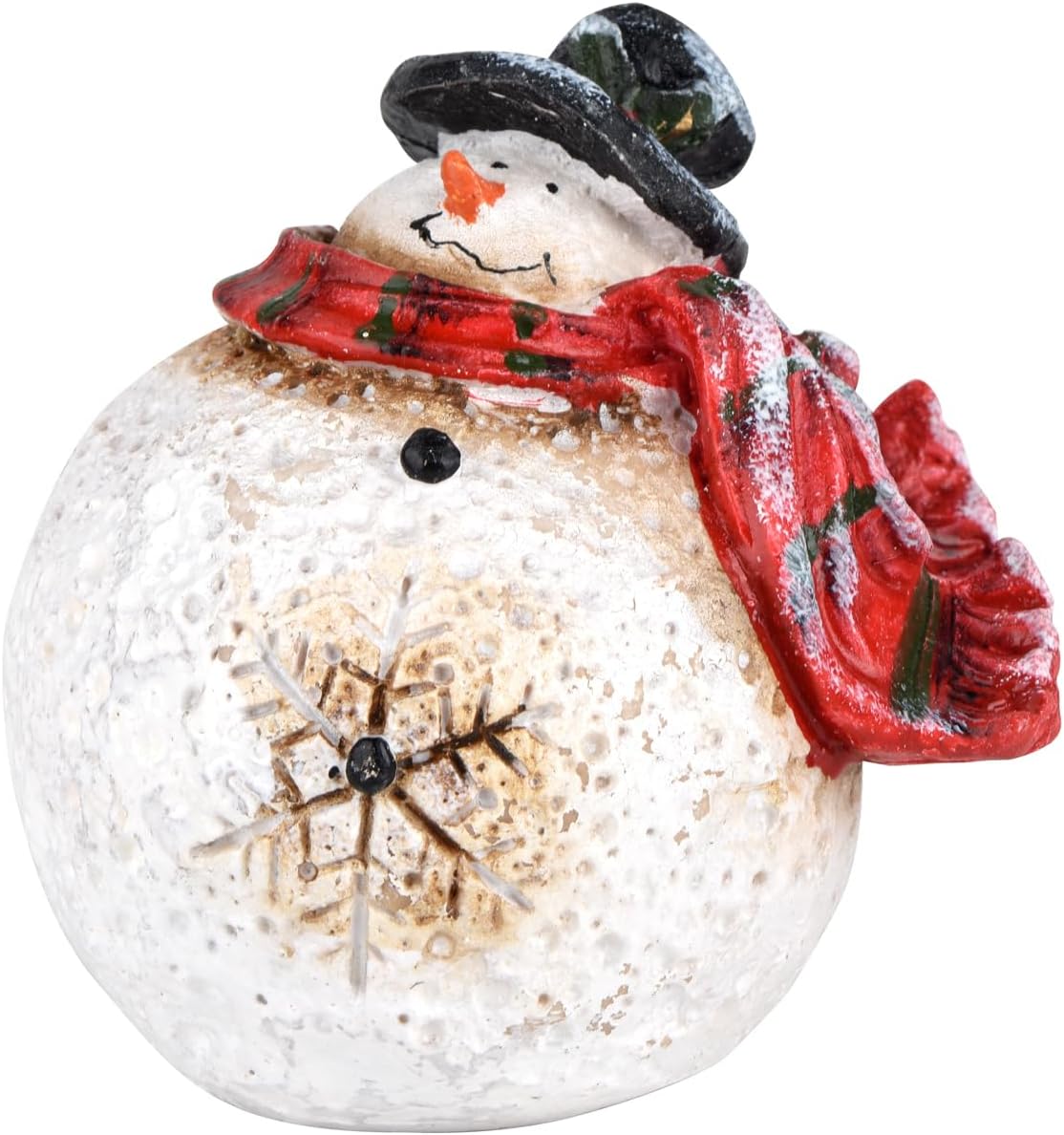 Amazon.com: KUZIUA Christmas Decor Figurine, Resin Christmas Snowman ...