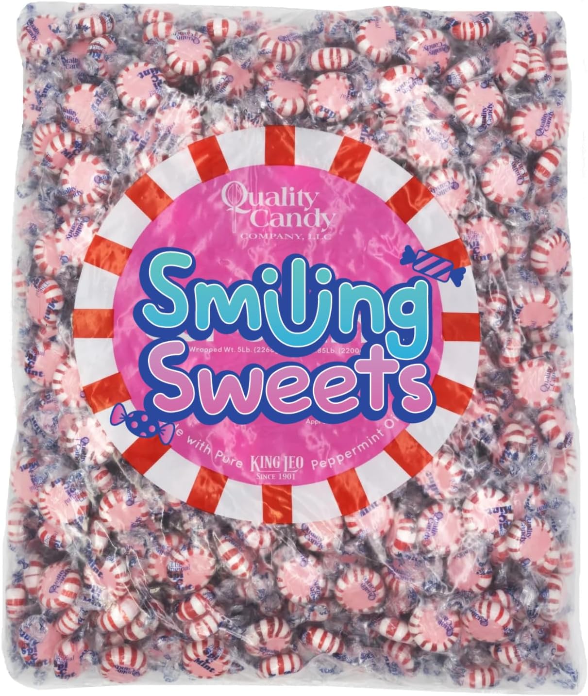 Amazon.com : Cinnamon Starlight Mints Hard Candy (1 Pound Bag - Approx ...