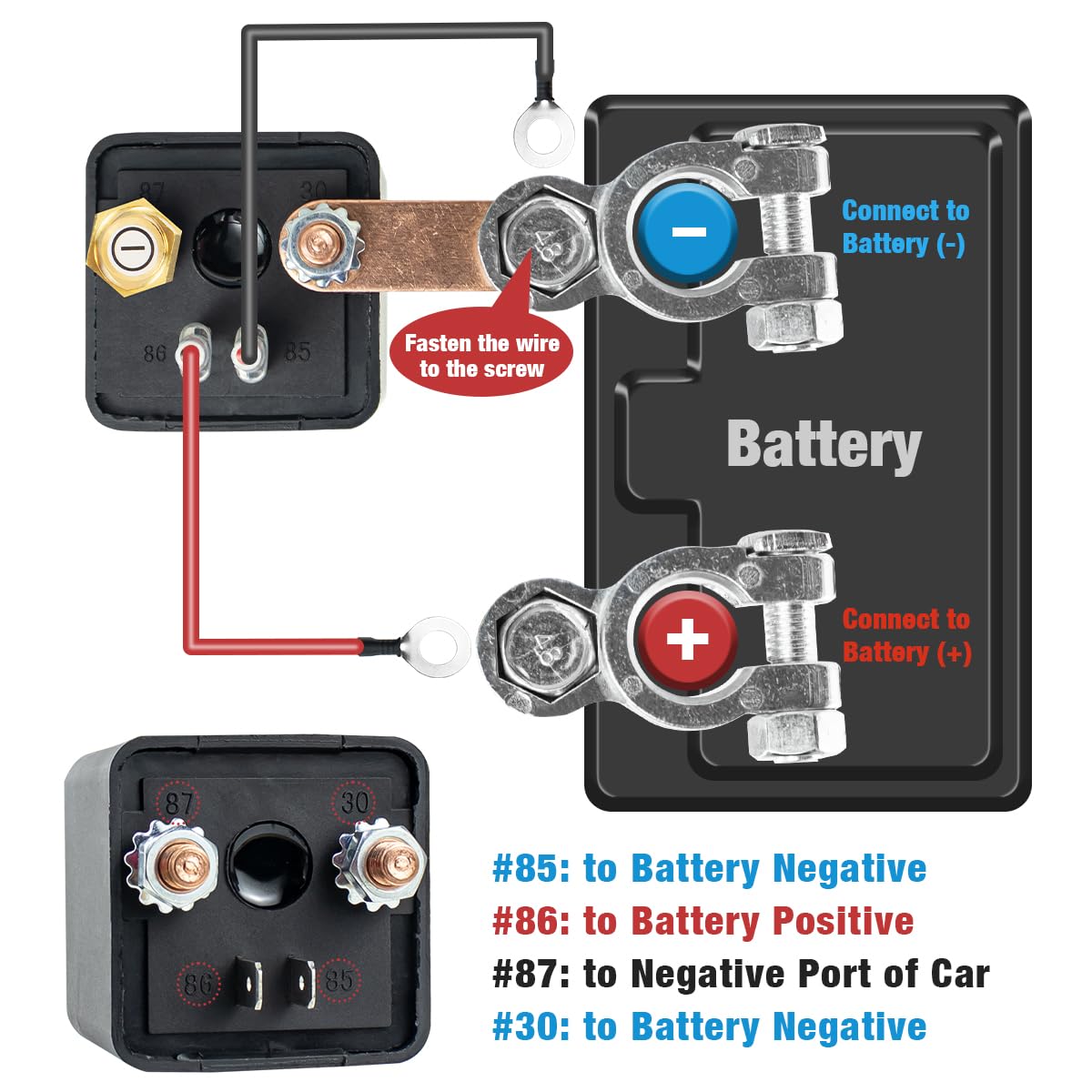 Snapklik.com : Remote Battery Disconnect Switch Kit DC 12V 200A For ...