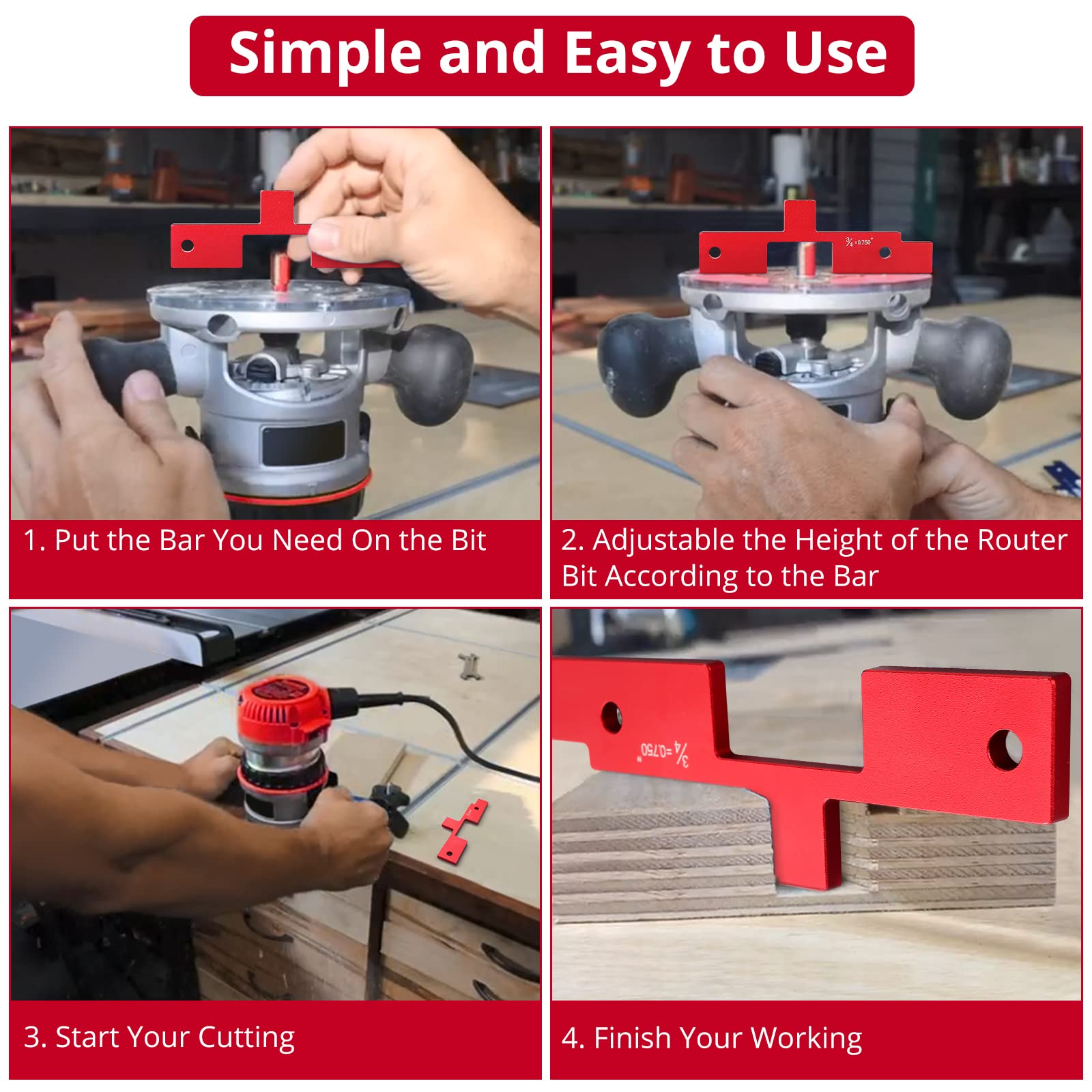 Snapklik.com : Setup Blocks Woodworking, 10pcs Precision Aluminum Set ...