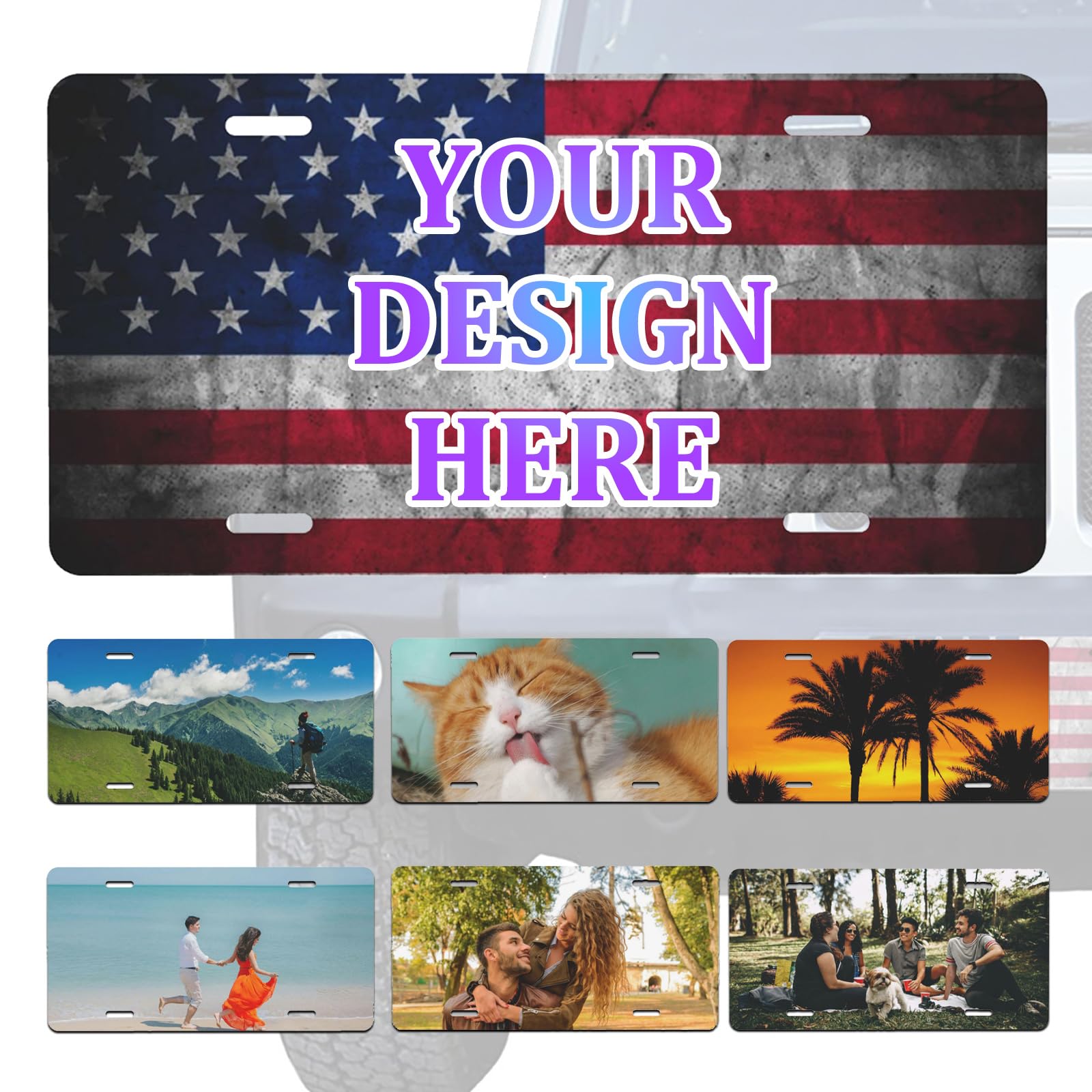 Amazon.com: HDSD Custom Car License Plates - Personalized Your Text ...