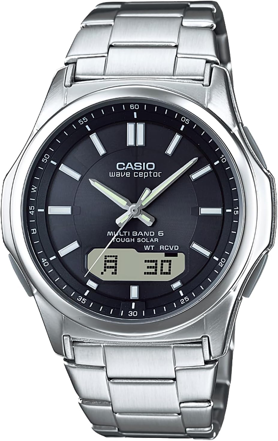 CASIO watch WAVECEPTOR Waveceptor solar radio watch MULTIBAND6 WVA ...