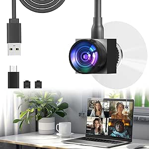Amazon.com: Eye Contact Webcam for PC,1080P Center Cam with Microphone ...
